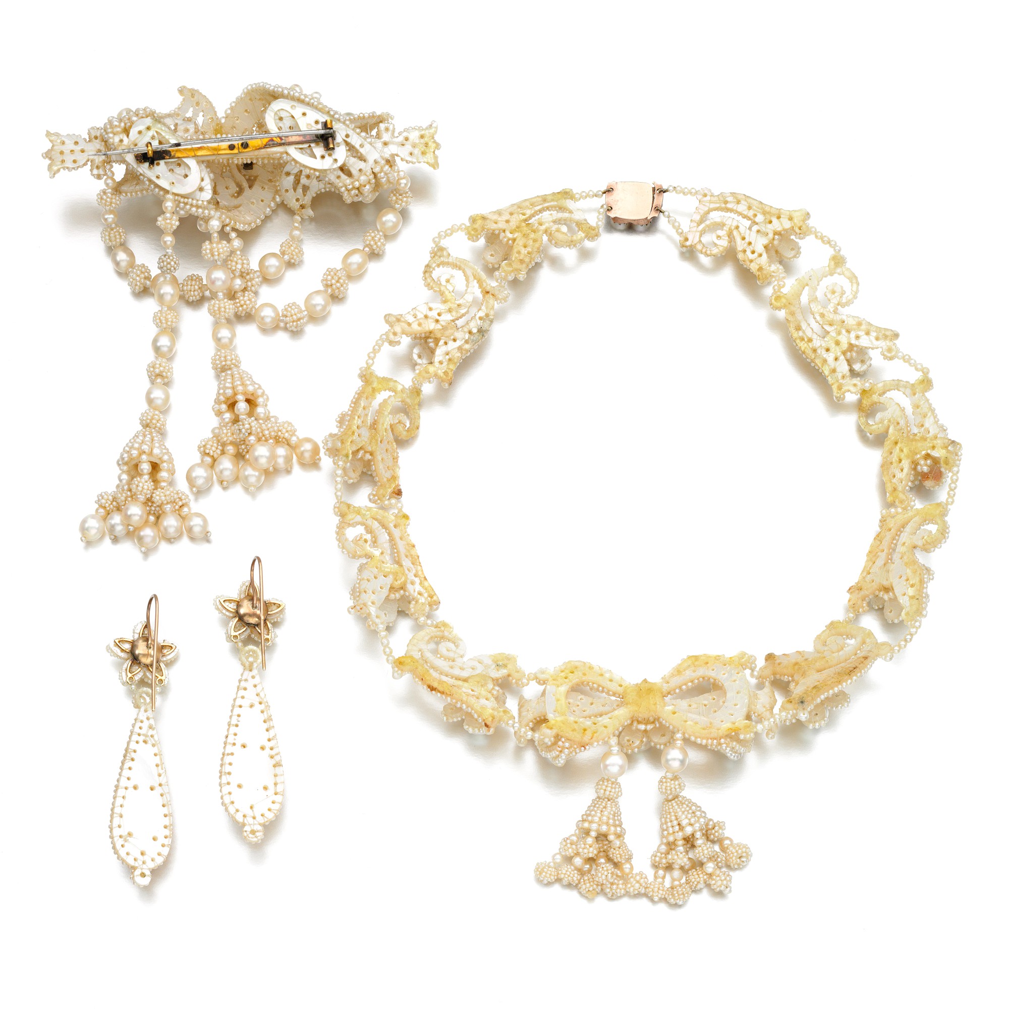 Natural pearl and seed pearl parure, 1830s | Fine Jewels | 2021 | Sotheby's