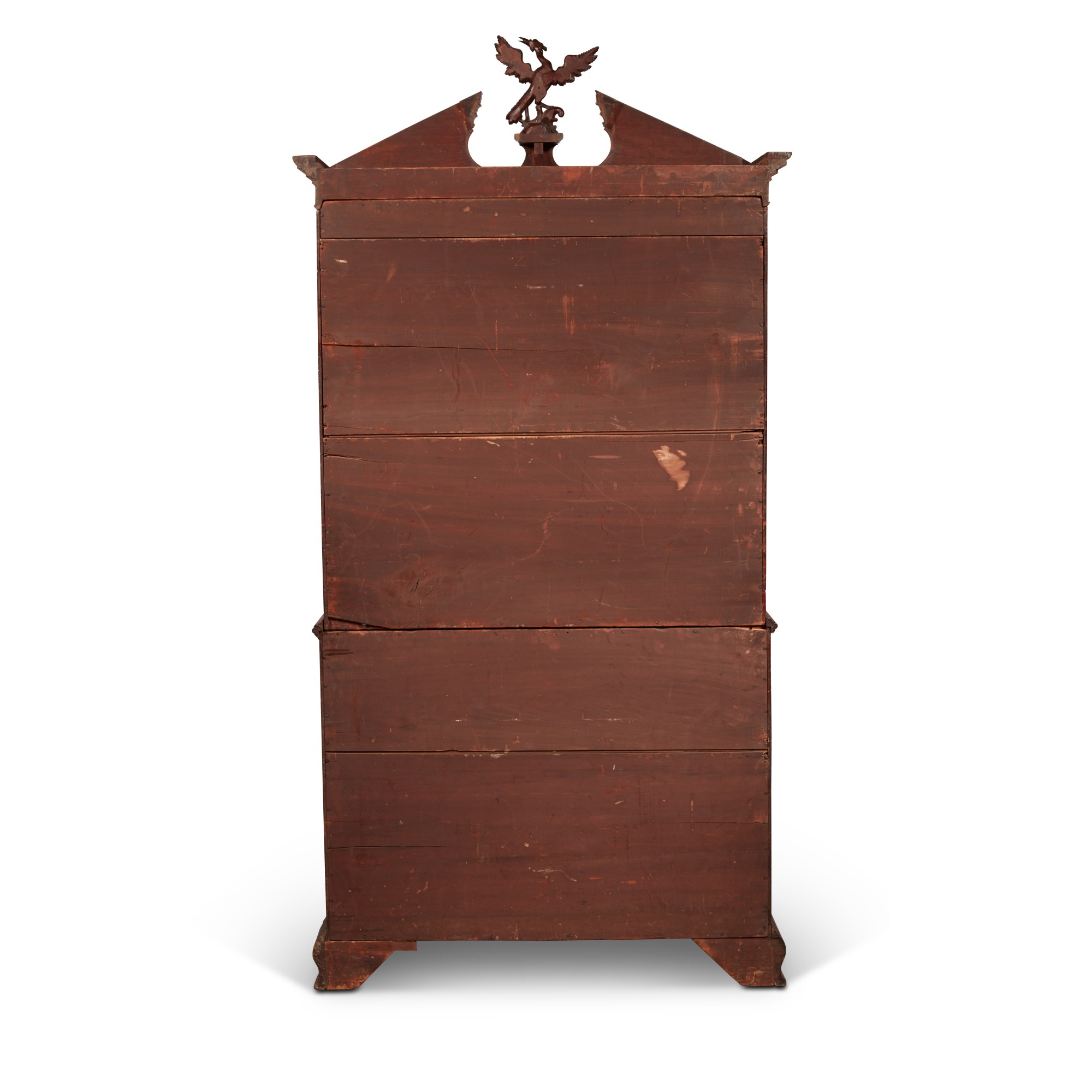 Very Fine and Rare Chippendale Carved and Highly Figured Mahogany Pitch ...