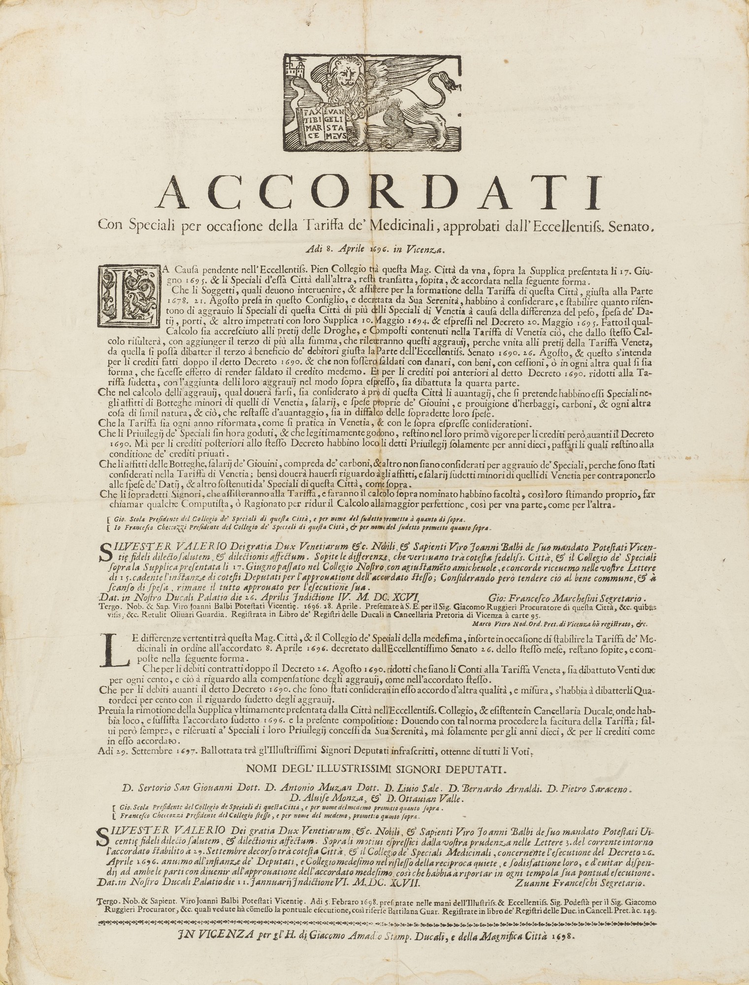 7 editti e proclami, vari luoghi (1696-1848) | Antiquarian Books ...