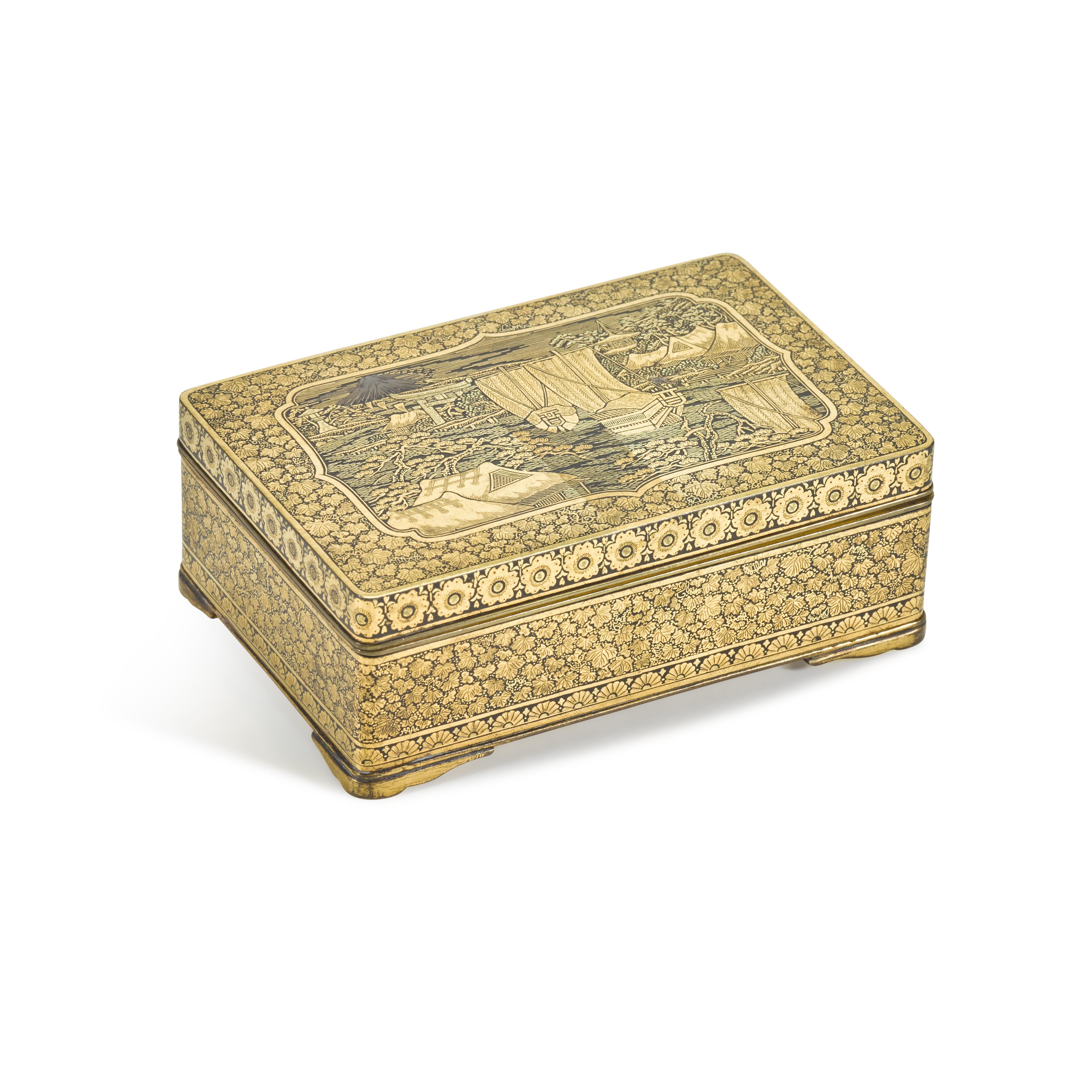 A Komai box with hinged cover | Meiji period, late 19th century ...