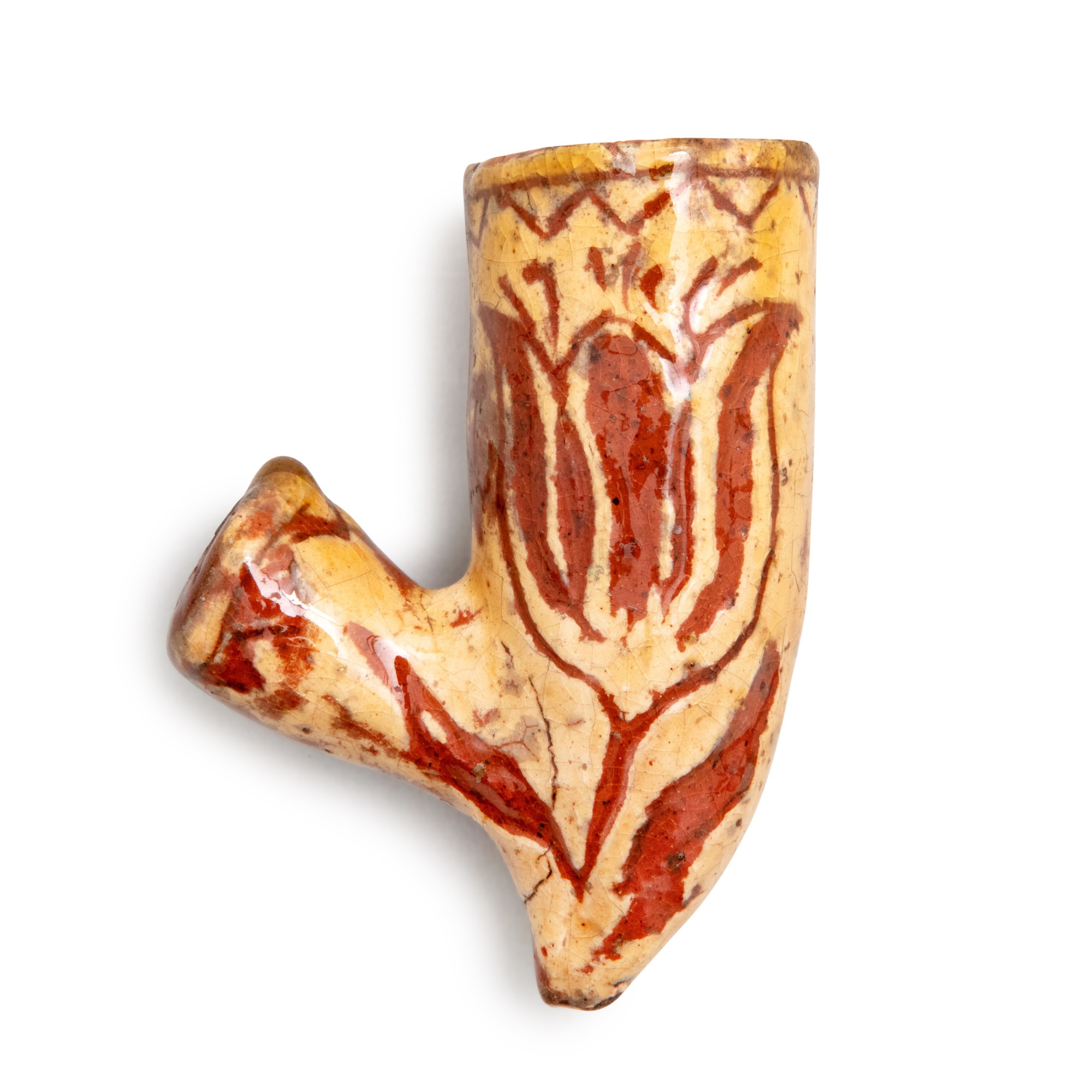 Rare Sgraffito-Decorated Red Earthenware Pipe Bowl, Pennsylvania, Circa ...