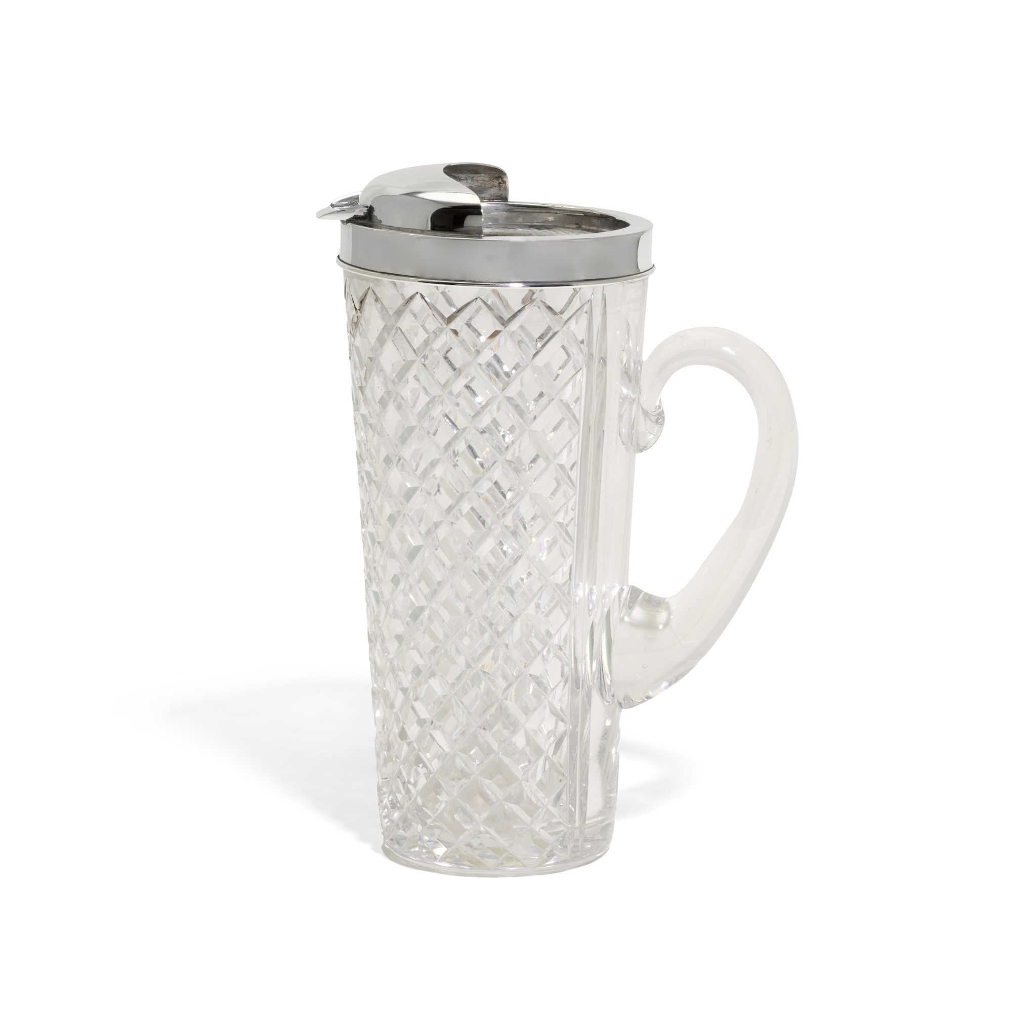 A CARTIER SILVER-MOUNTED CRYSTAL COCKTAIL JUG, FIRST HALF OF 20TH ...