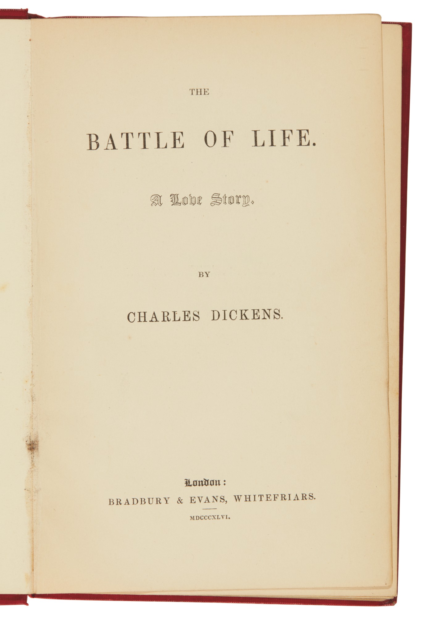 Dickens, The Battle of Life, 1846, first edition, second state ...