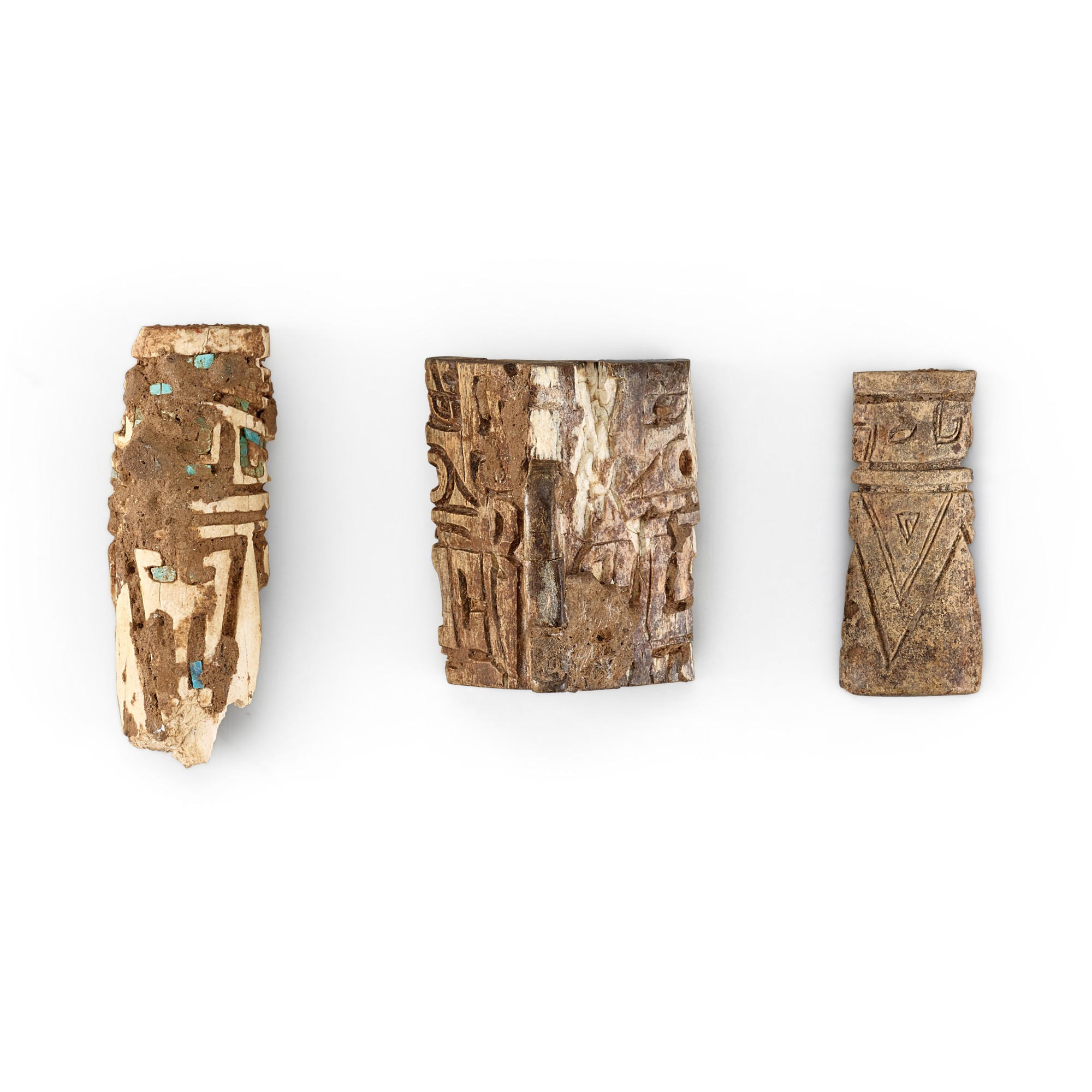 Three ritual bone fragments, Late Shang dynasty, Anyang phase | 商末安陽時期 ...