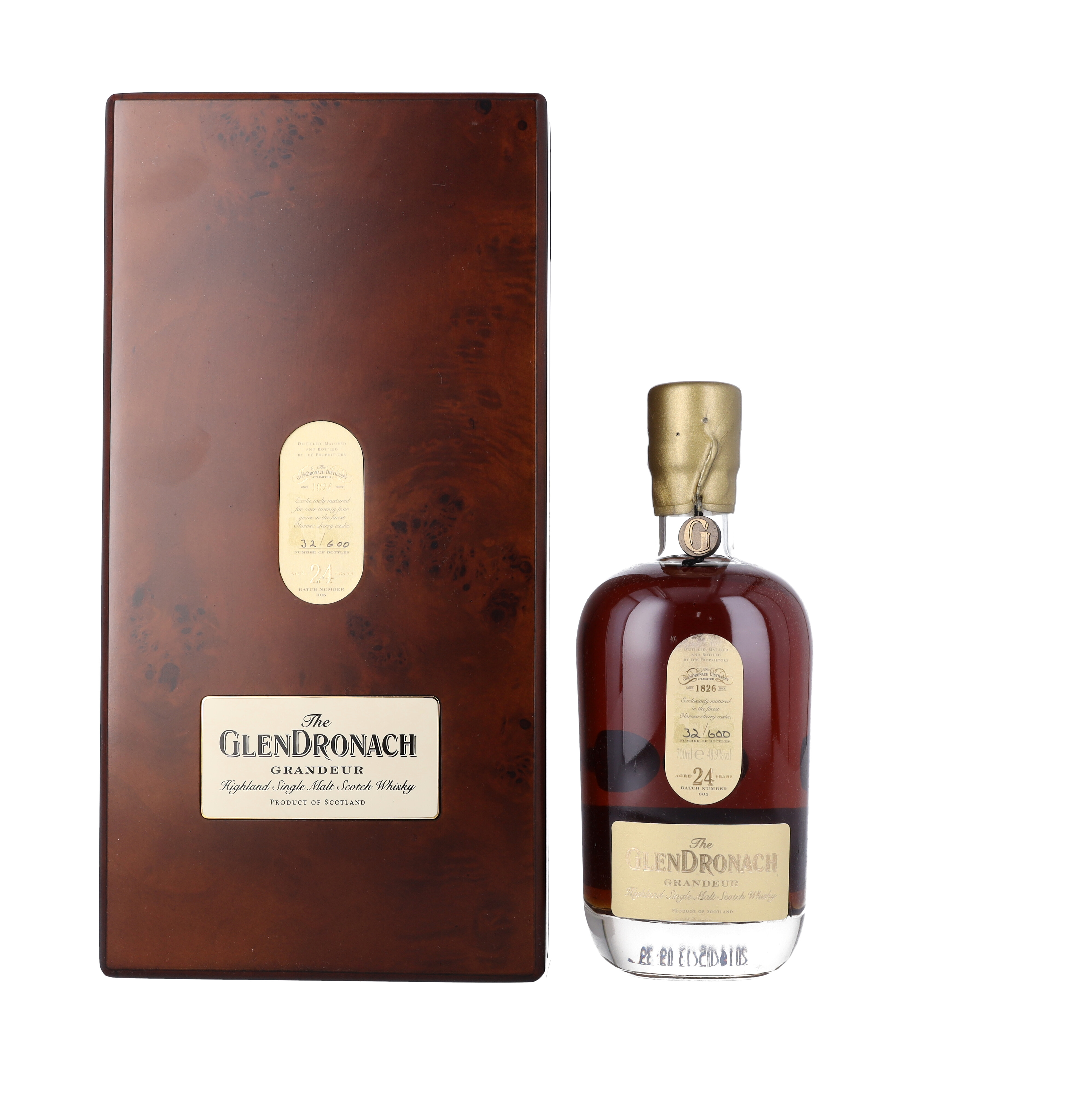 The Glendronach Grandeur Batch No.5 24 Year Old 48.9 abv NV (1 BT70 ...