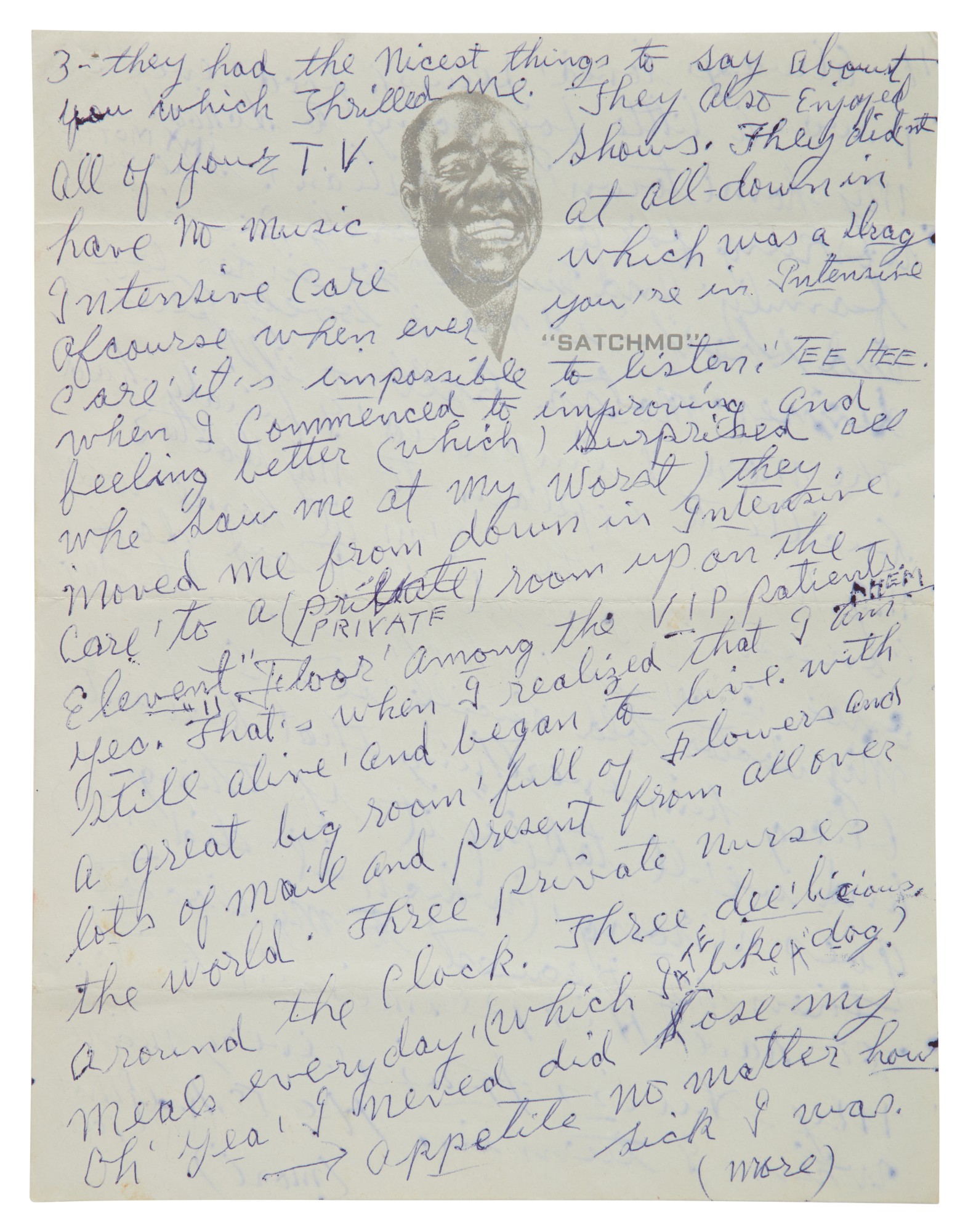 Armstrong, Louis | One of Armstrong's last letters: a warm and intimate ...