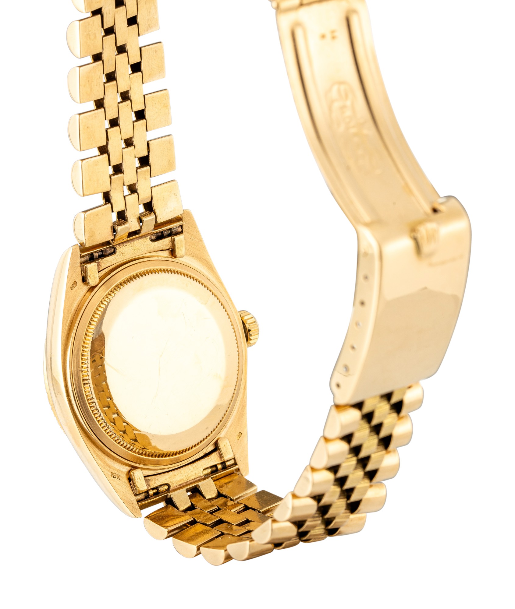 ROLEX | DATEJUST, REFERENCE 16078 A YELLOW GOLD WRISTWATCH WITH DATE ...