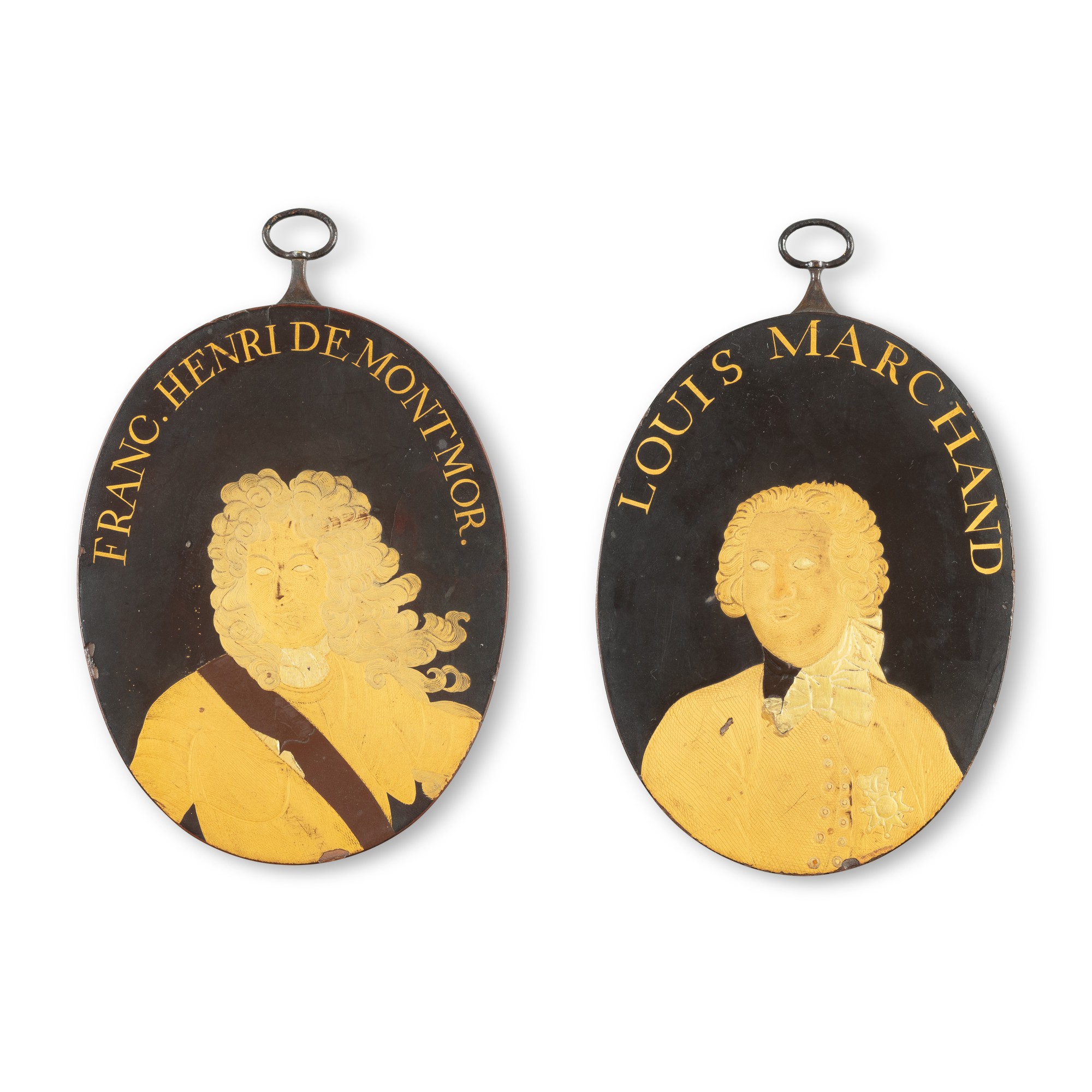 Two laquered copper medallions Japan, late Edo period, 18th century ...