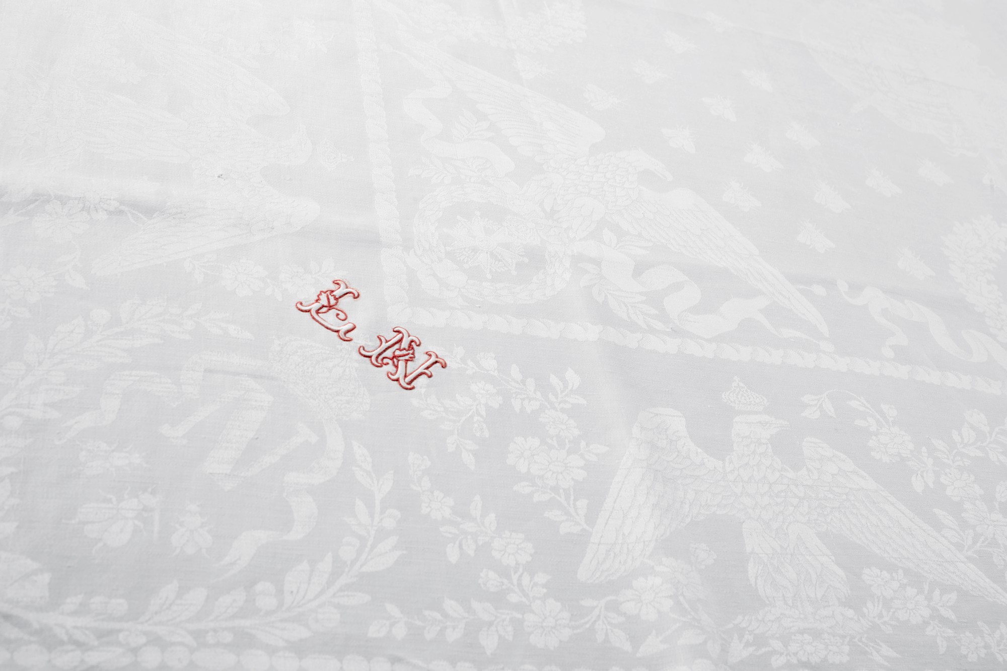 IMPERIAL: A fine set of eleven damask linen napkins commissioned for ...