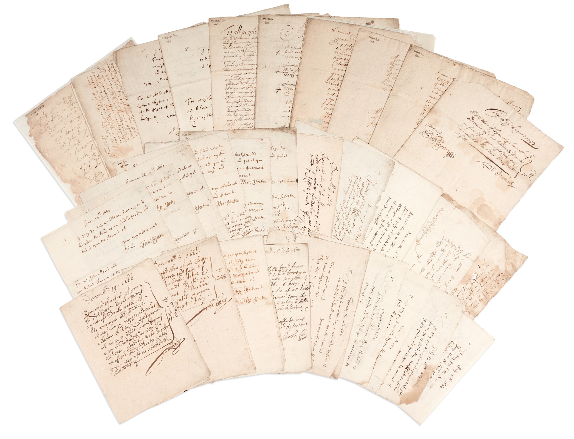 Financial History | Collection of 14 exceptionally early cheques, with ...