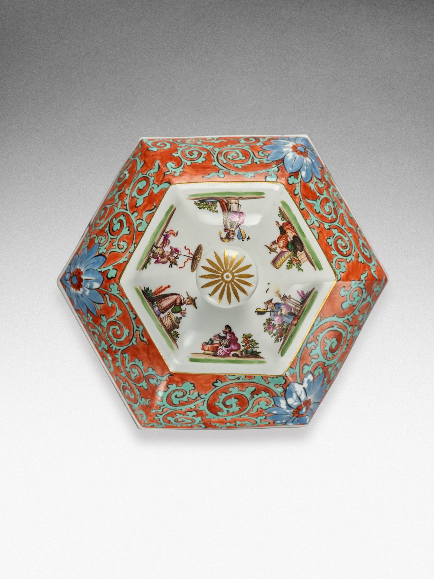 An extremely rare and probably unique pair of Meissen Augustus Rex ...