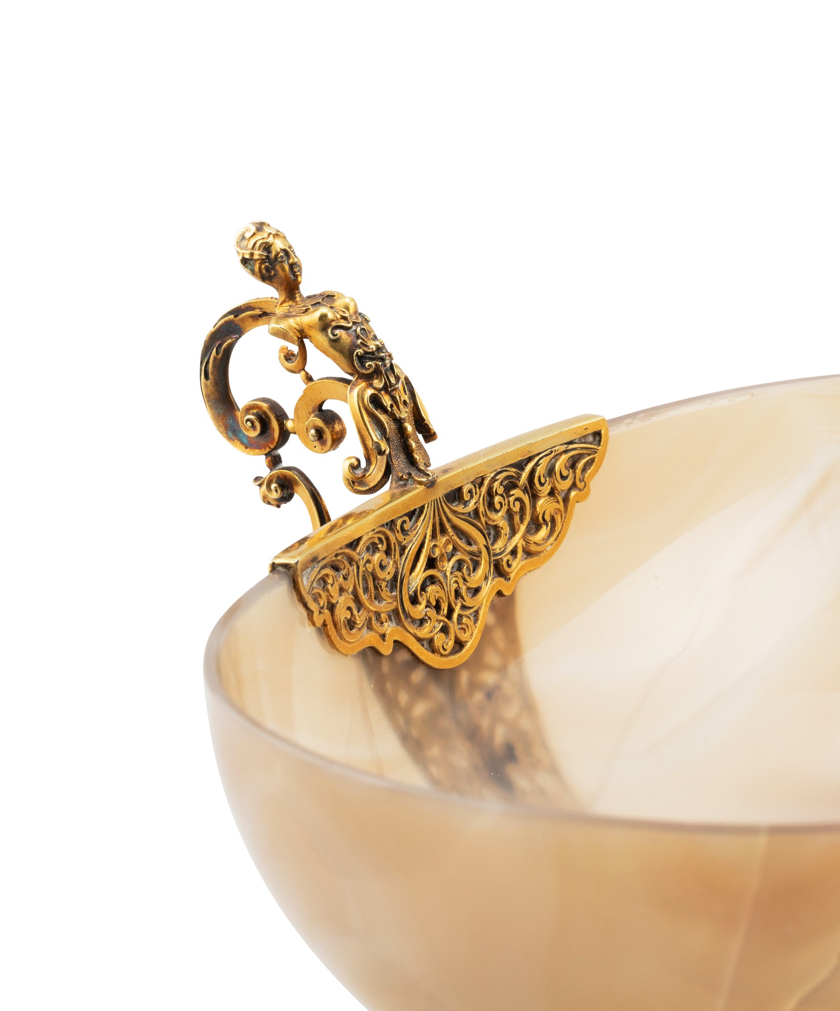 An oval agate cup with silver-gilt mounts, circa 1850 | Coupe ovale en ...