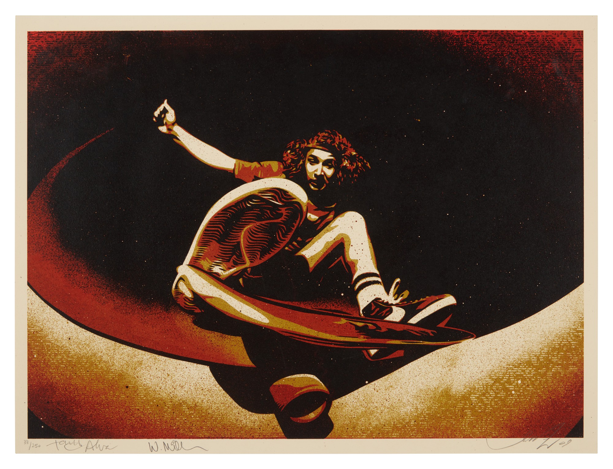 ALVA FRONTSIDE - RED | Sound And Vision: The Prints of Shepard Fairey ...