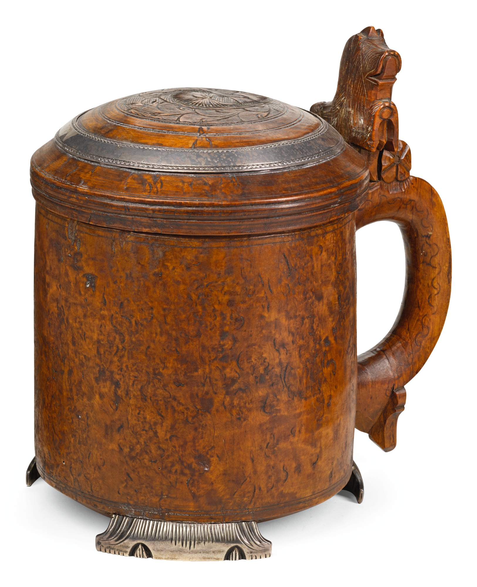 NORWEGIAN, CIRCA 1800 | Tankard with Engraved Flowers and a Lion ...