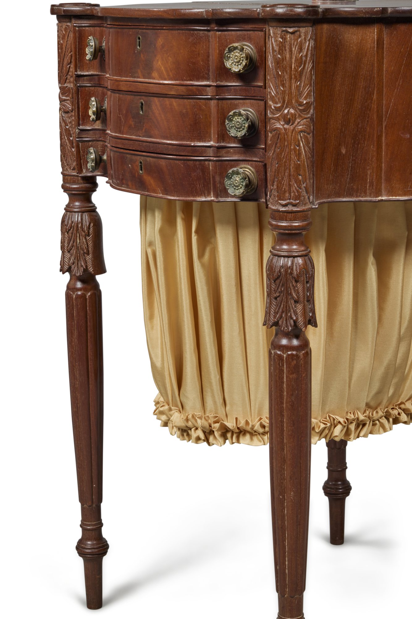 A Very Fine and Rare Federal Carved and Figured Mahogany Block-Front ...