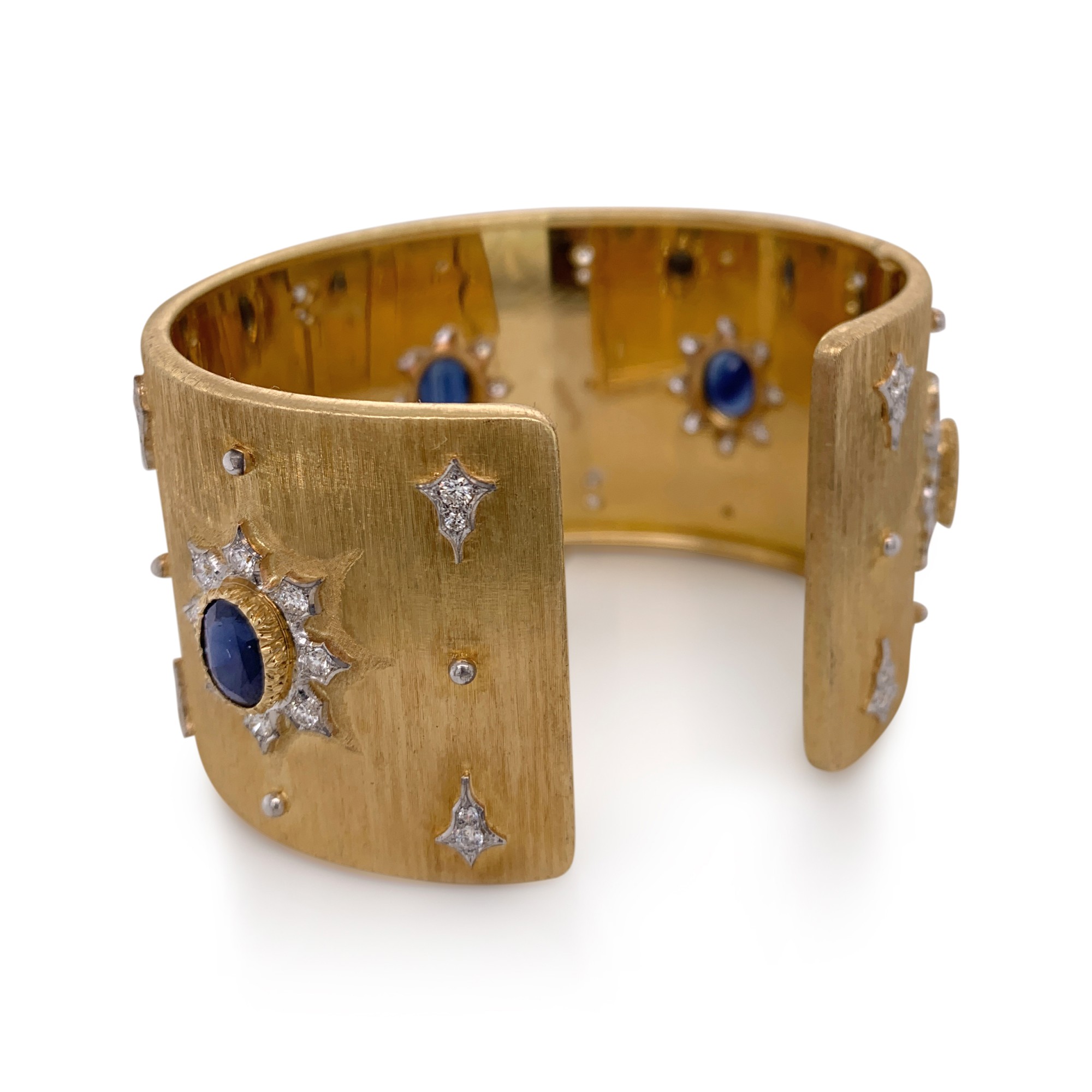 Buccellati | Gold, Sapphire and Diamond Cuff-Bracelet | Jewelry Box ...