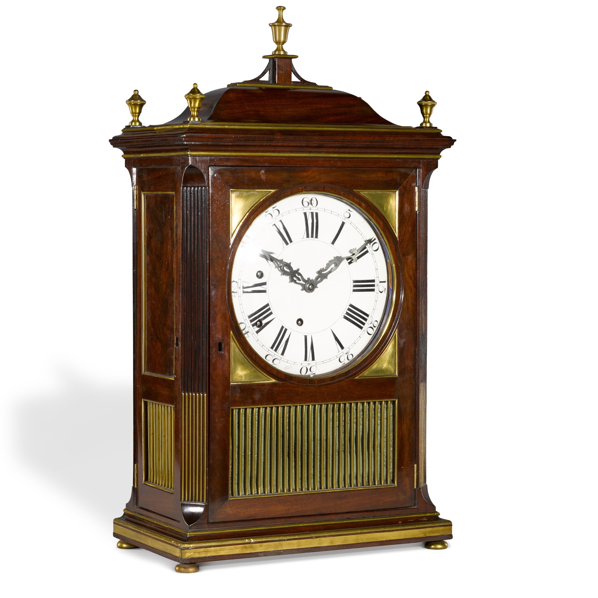 A brass-mounted mahogany grande-sonnerie striking musical organ clock ...