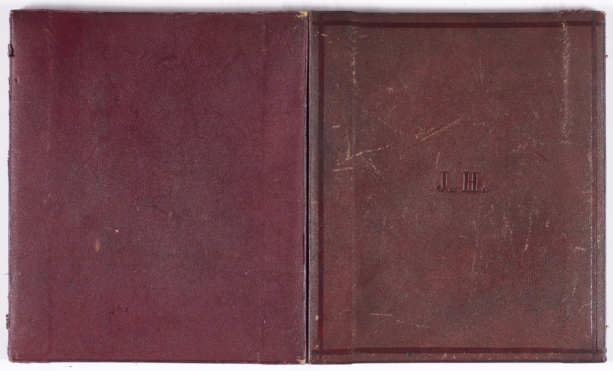 JOSEPH HUME'S RED LEATHER DESPATCH BOX BY FURNELL & BAGNELL AND A SMALL ...