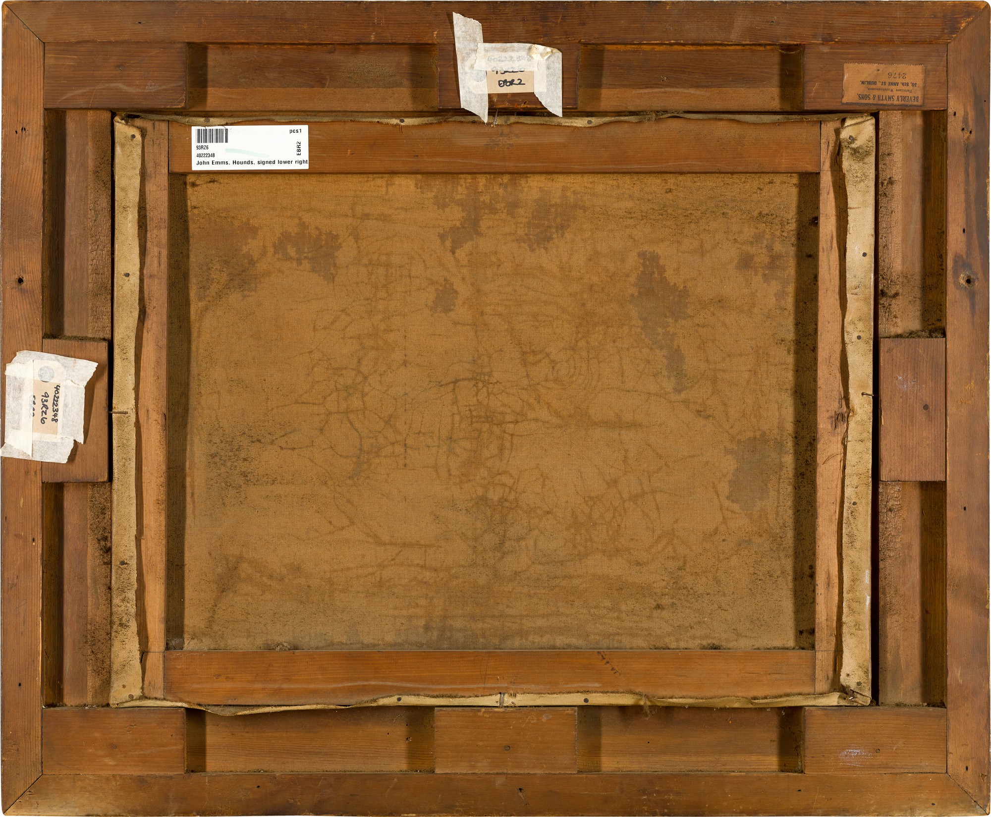 JOHN EMMS | FOX HOUNDS AND A TERRIER | European Art: Paintings ...