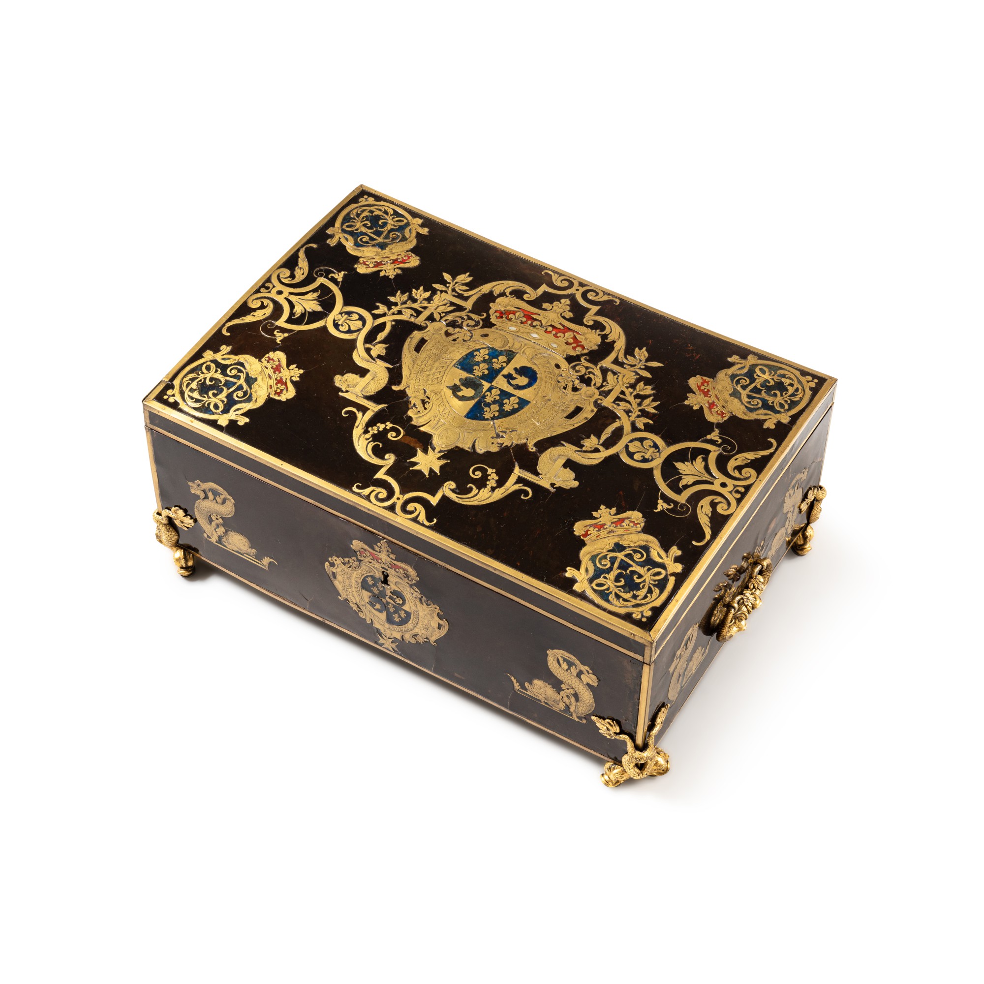 A Royal Louis XIV casket, circa 1690, attributed to Alexandre-Jean ...