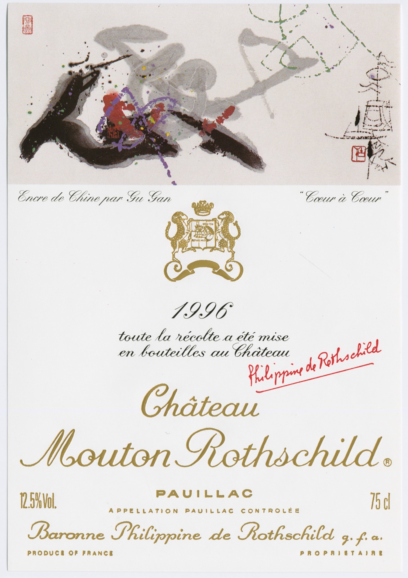 Château Mouton Rothschild 1996 (12 BT) | Finest and Rarest Wines | 2022 | Sotheby's