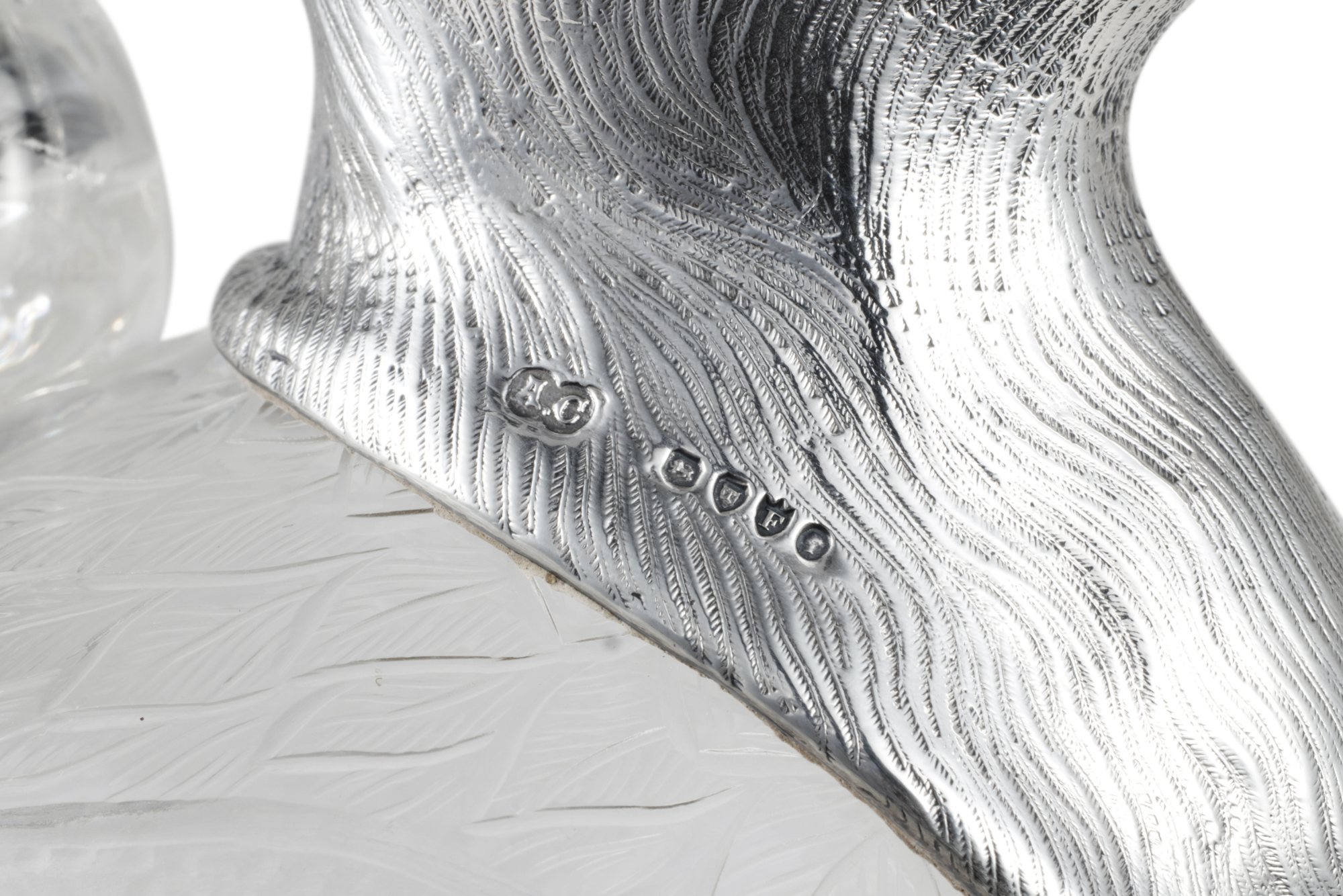 A Rare Victorian Silver-Mounted Engraved Glass "Duck" Claret Jug ...