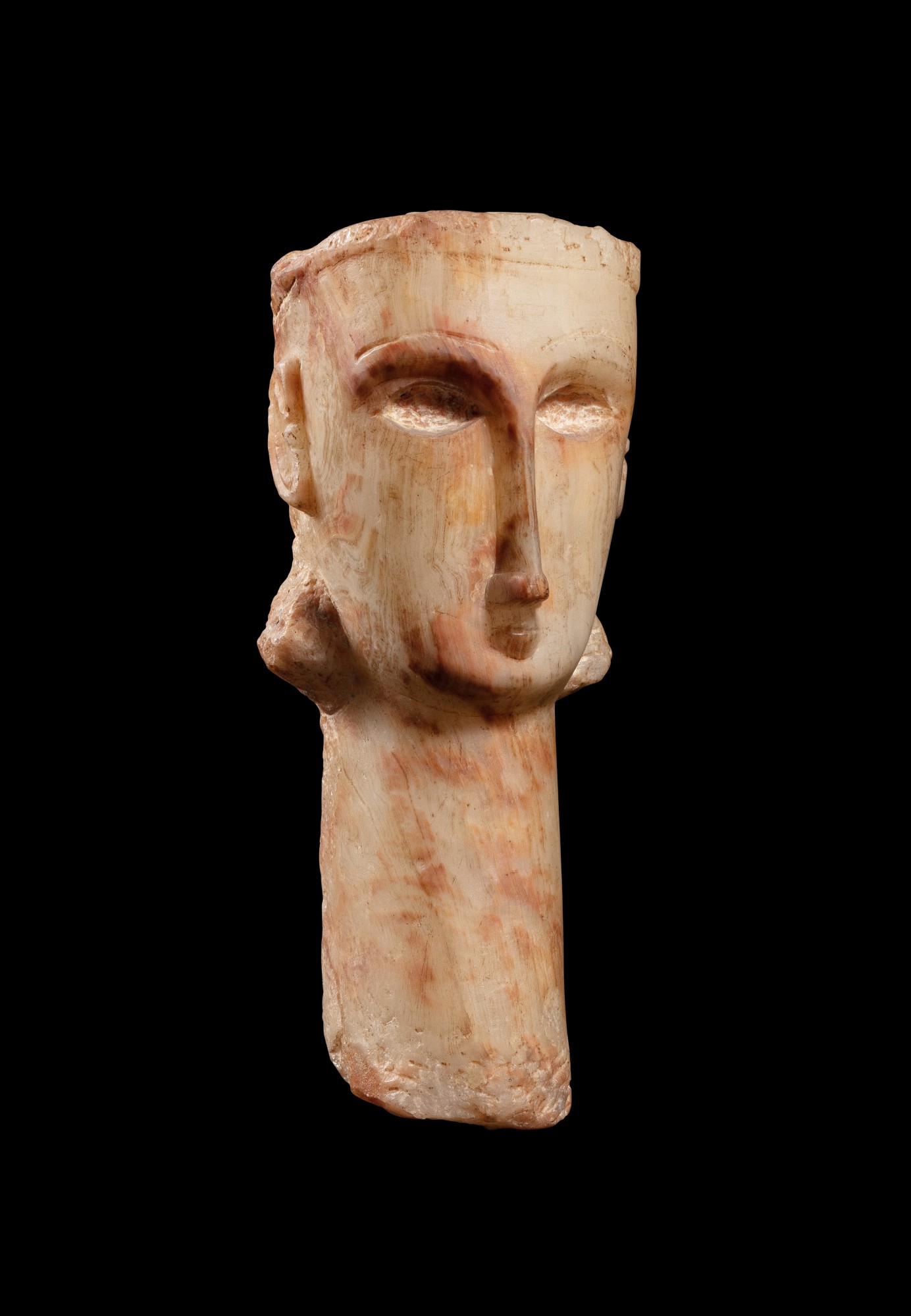 A South Arabian Alabaster Head of a Woman, Qataban, 3rd Century B.C ...