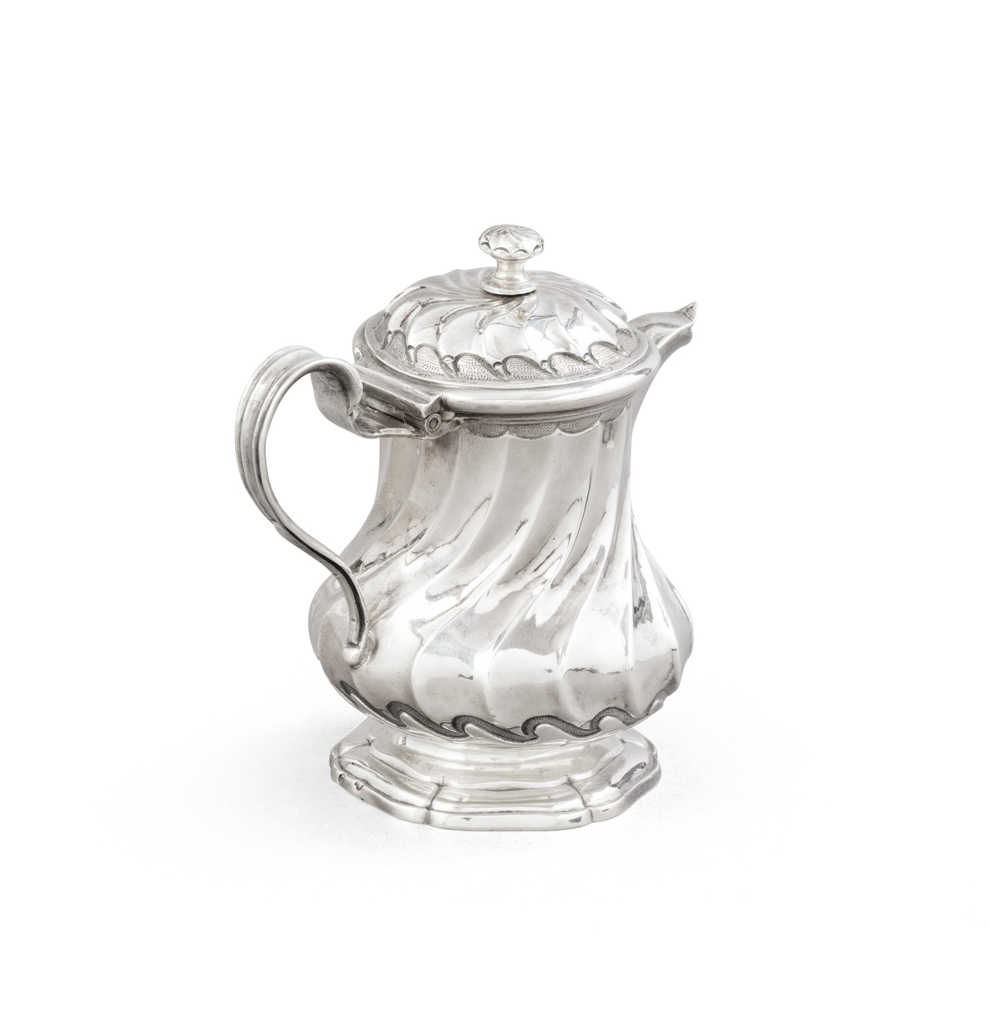 A French silver spirally-fluted mustard-pot, Louis Leroy, Paris, 1750 ...