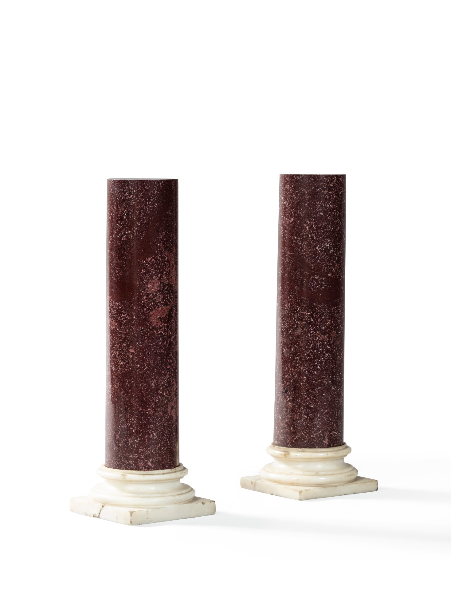 A pair of porphyry columns | Paire de colonnes en porphyre | Autour de ...