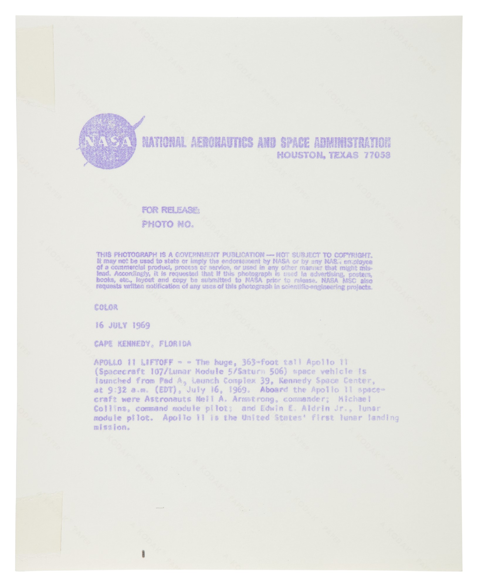 Nasa Letter Of Acceptance