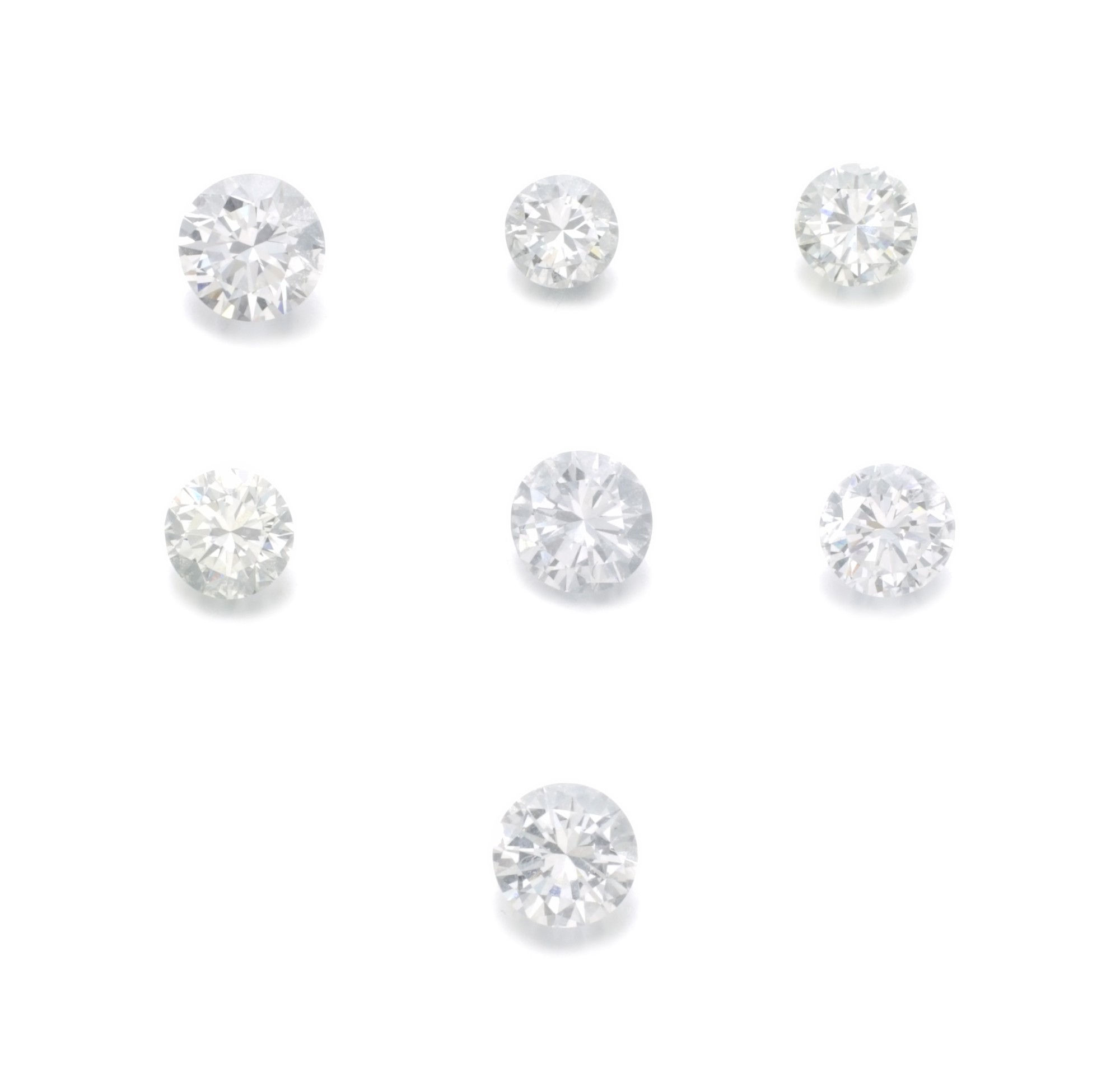 SEVEN UNMOUNTED DIAMONDS | Jewels Online | Jewellery | Sotheby's