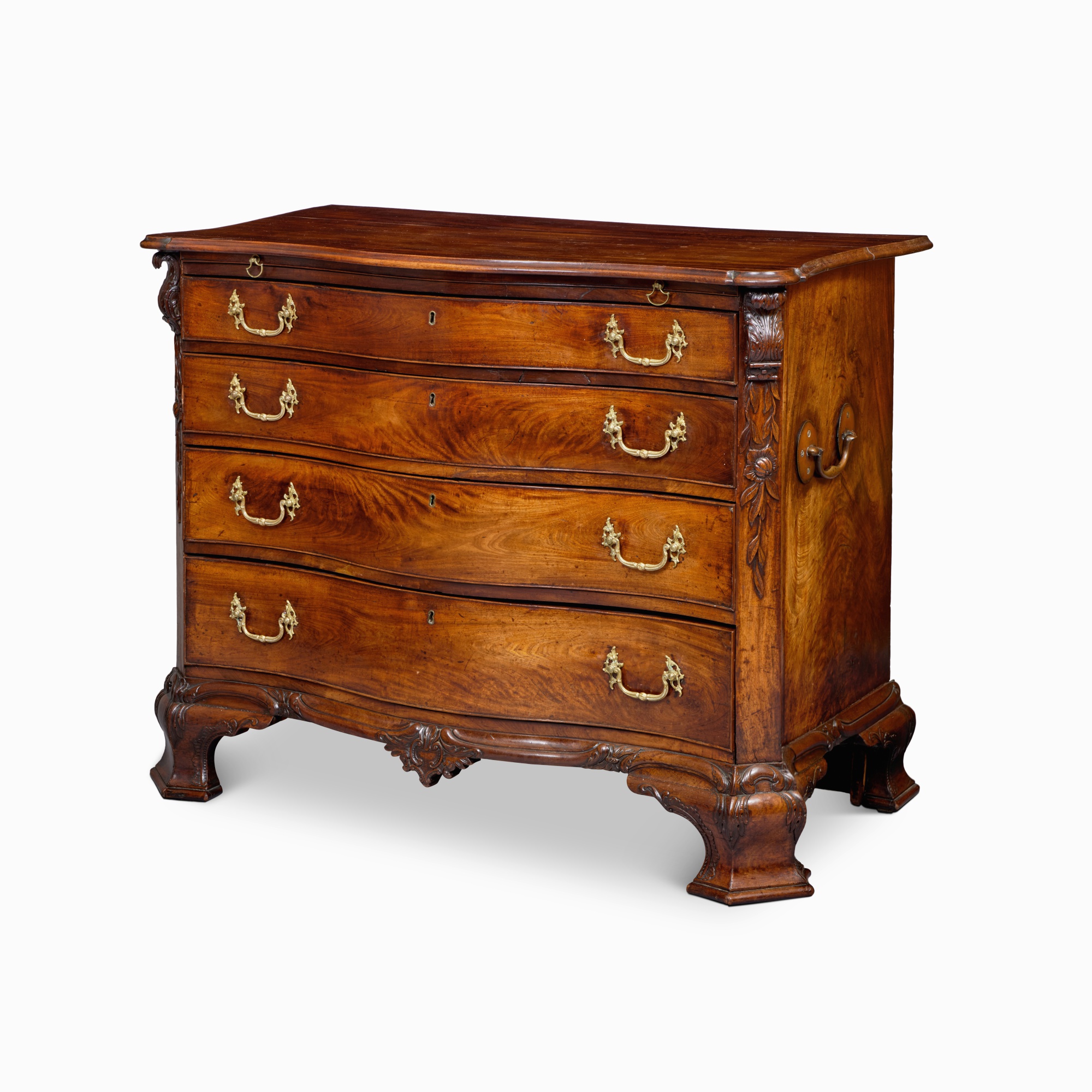 A Chippendale Mahogany Serpentine-Front and Side Dressing Chest of ...