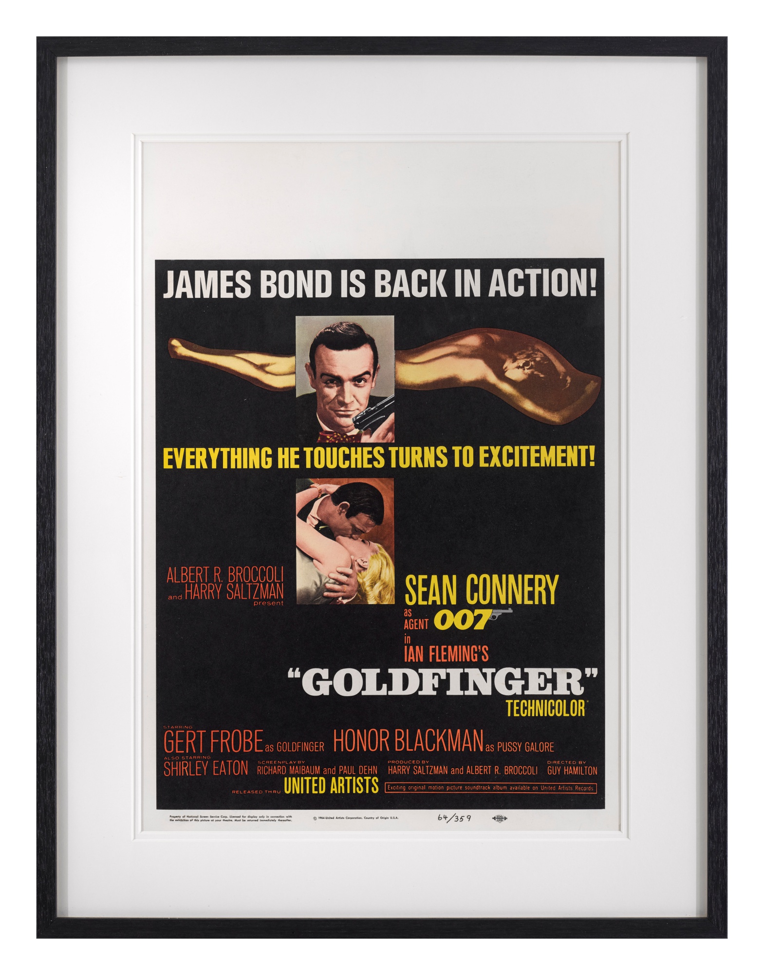 Goldfinger (1964), poster, US | Original Film Posters | 2023 | Sotheby's