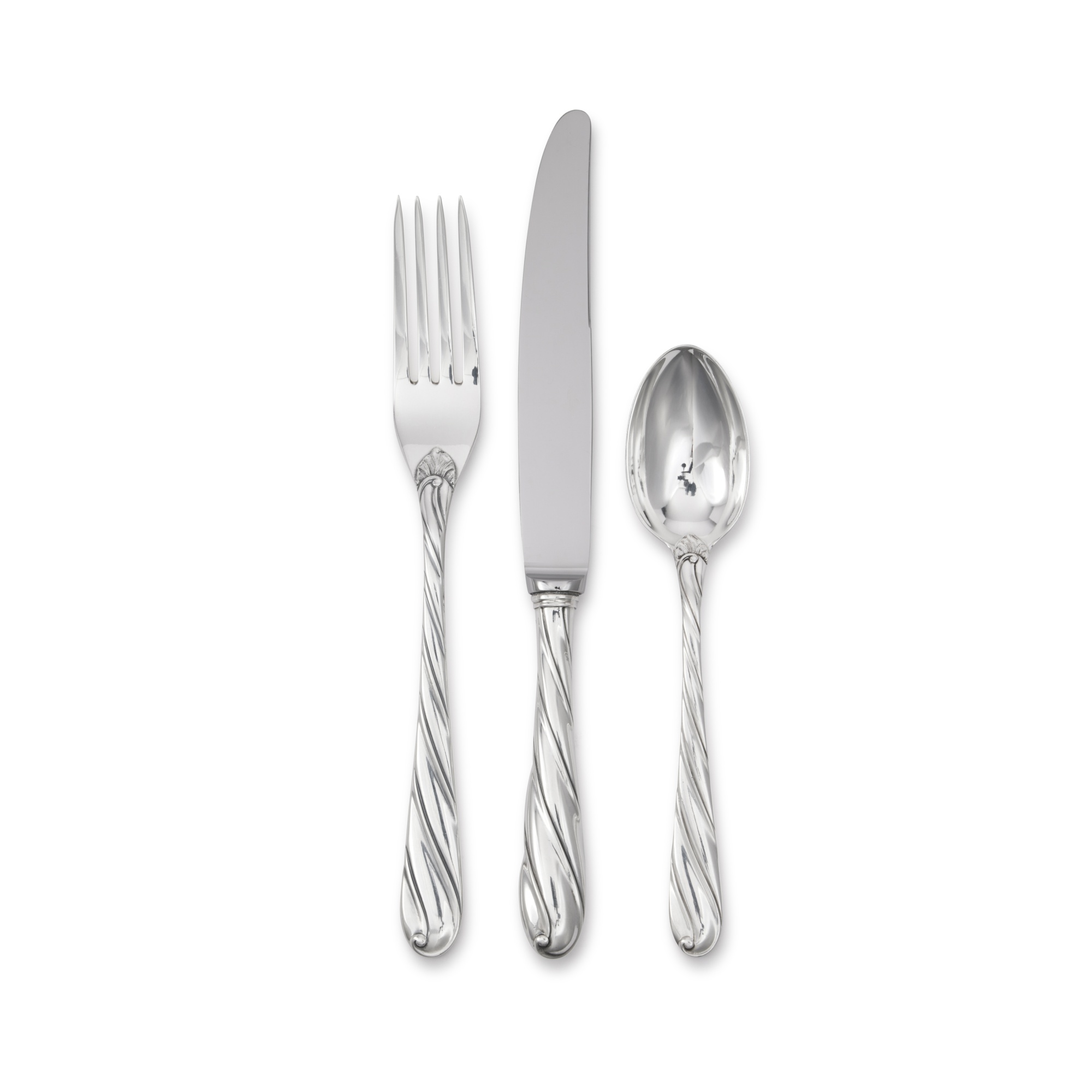 An Italian Silver, Torsade (Torchon) Pattern Flatware Set, Buccellati ...