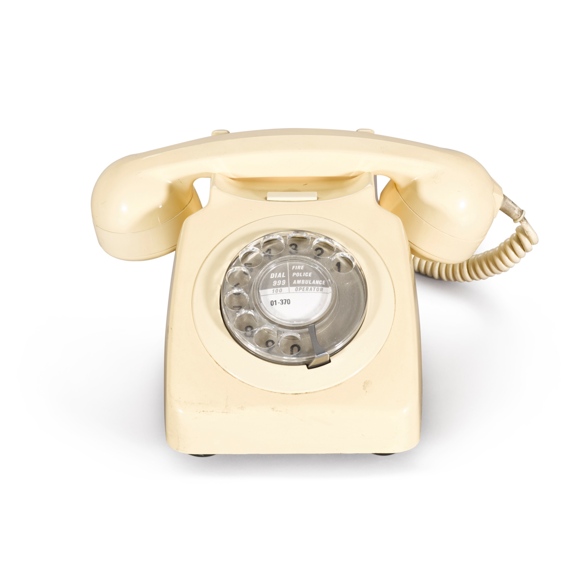 Two BT 8746G cream-plastic rotary dial telephones, 1980s | Freddie ...