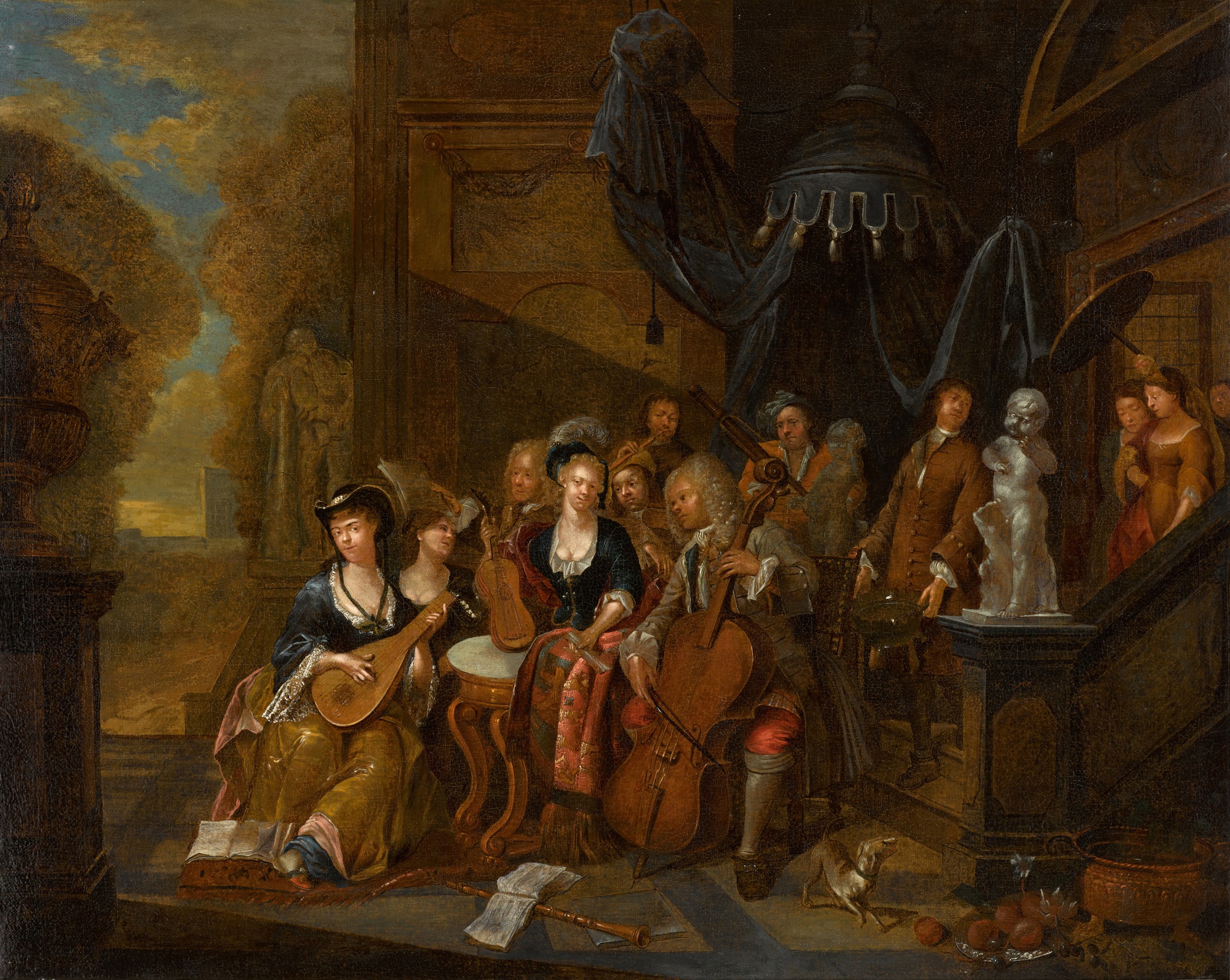 A musical gathering in an elegant courtyard | Old Master Paintings Day ...