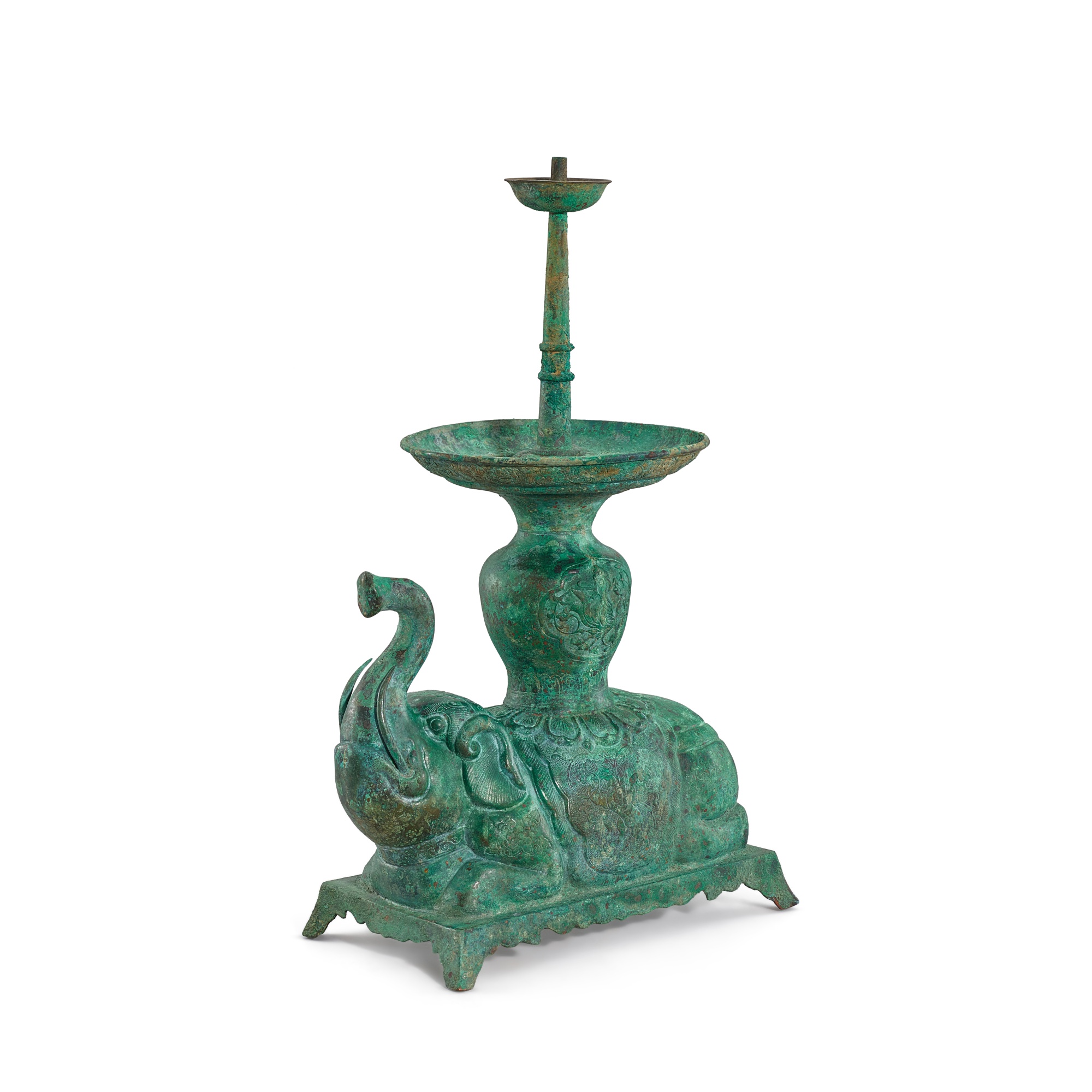 A bronze 'elephant' lamp, Song dynasty 宋代 青銅臥象油燈 | Chinese Art Online ...