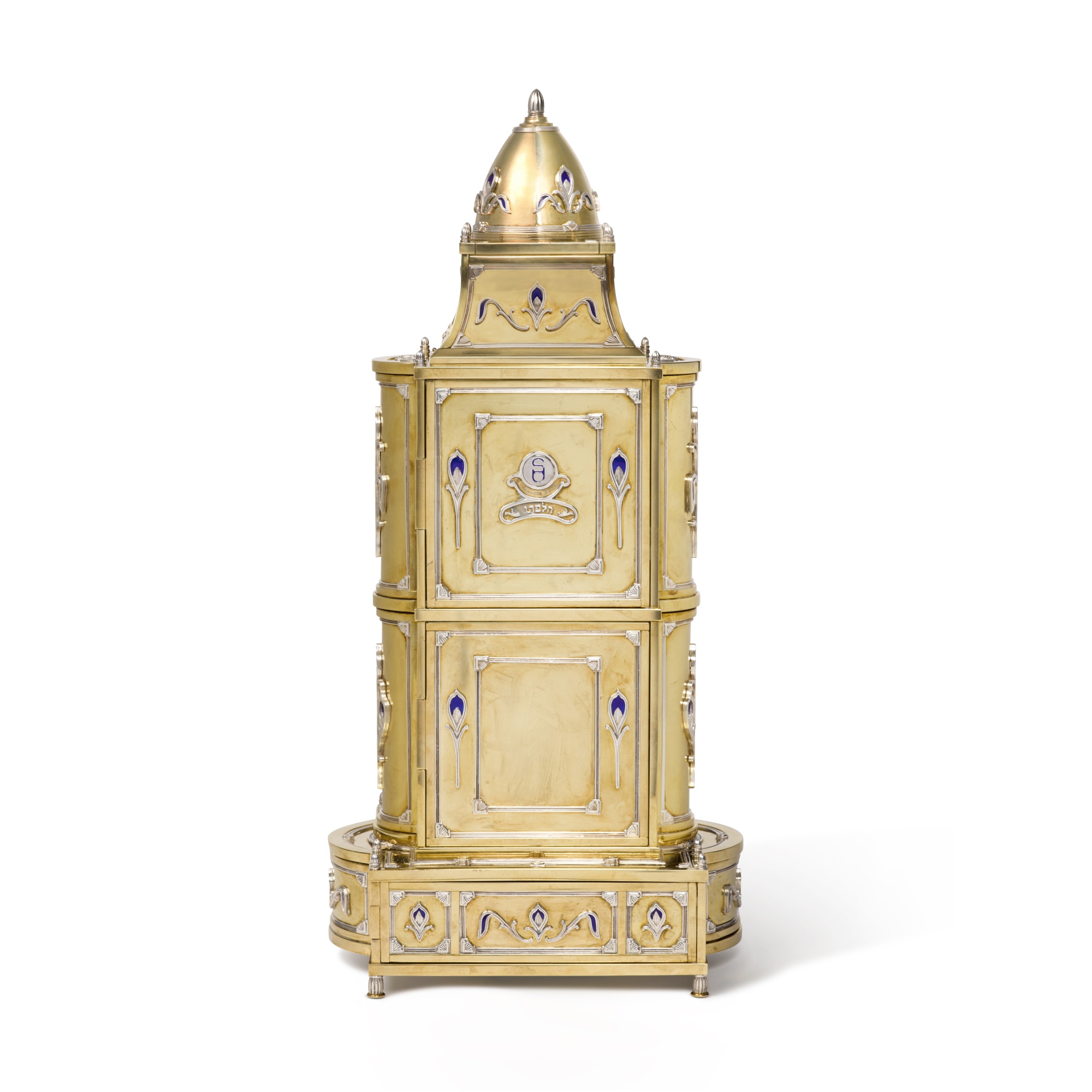 An Israeli Gilt and Silvered Metal and Enamel Holiday Compendium, Yossi ...