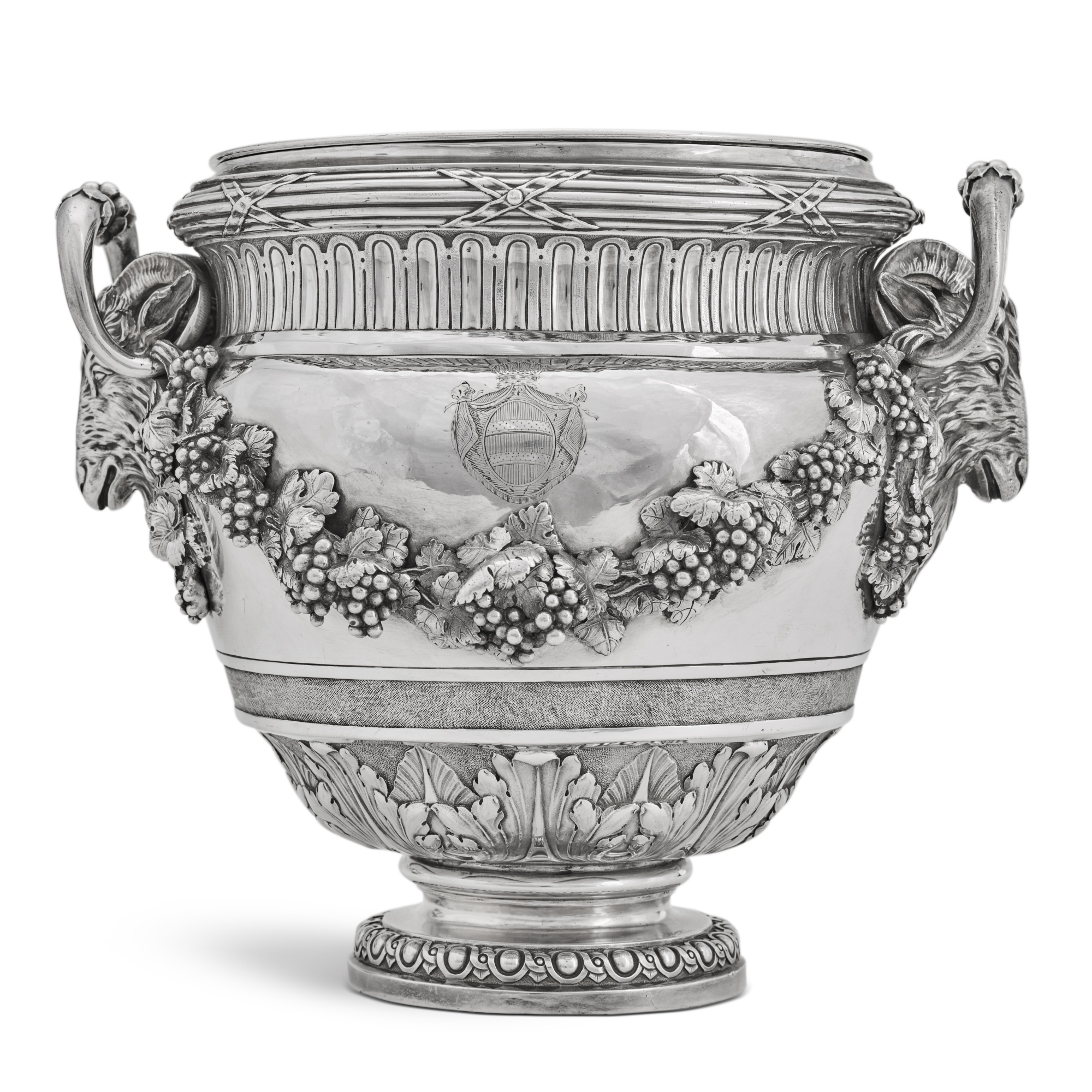 A pair of George III silver wine coolers, Parker & Wakelin, London ...
