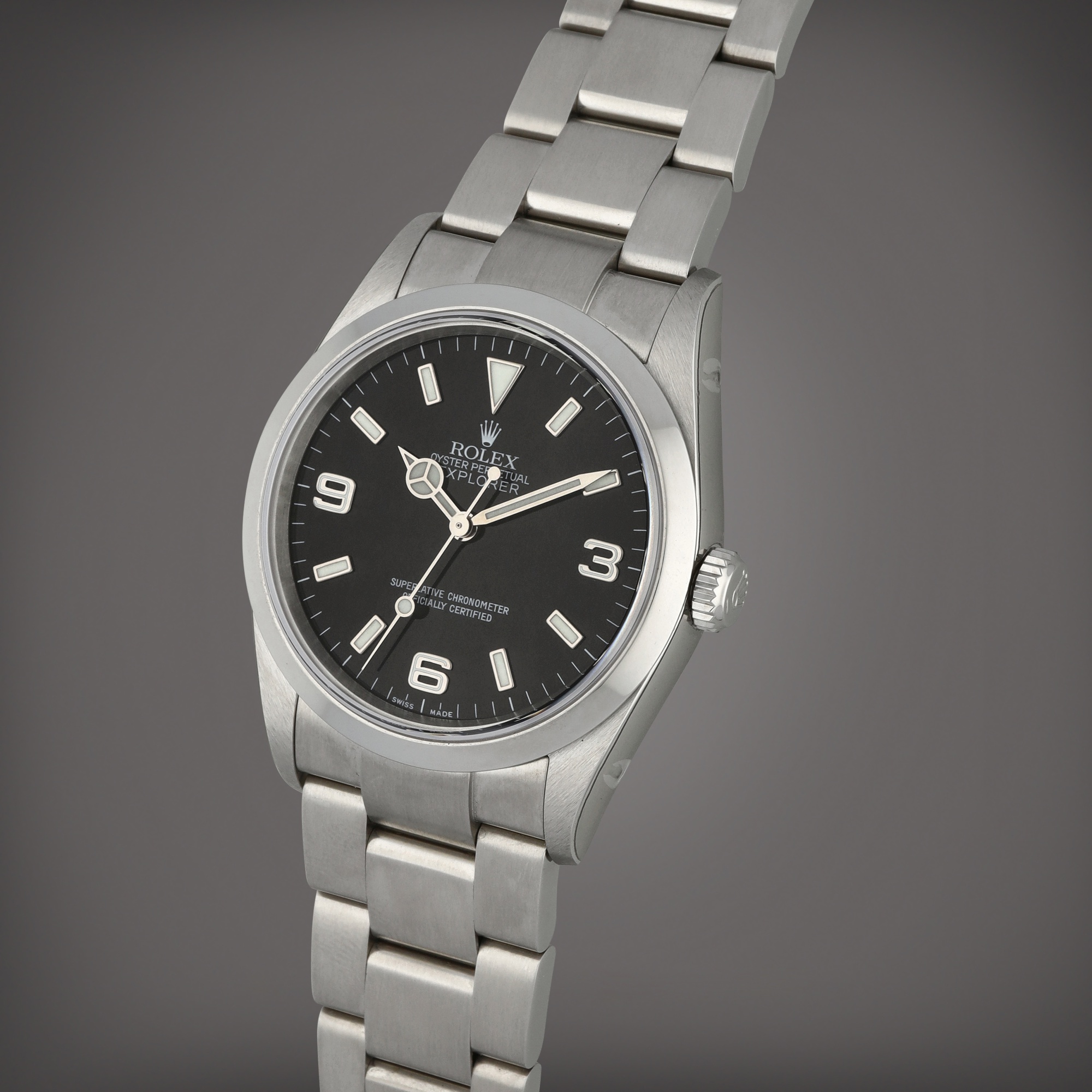Explorer, Reference 114270 | A stainless steel wristwatch with bracelet ...