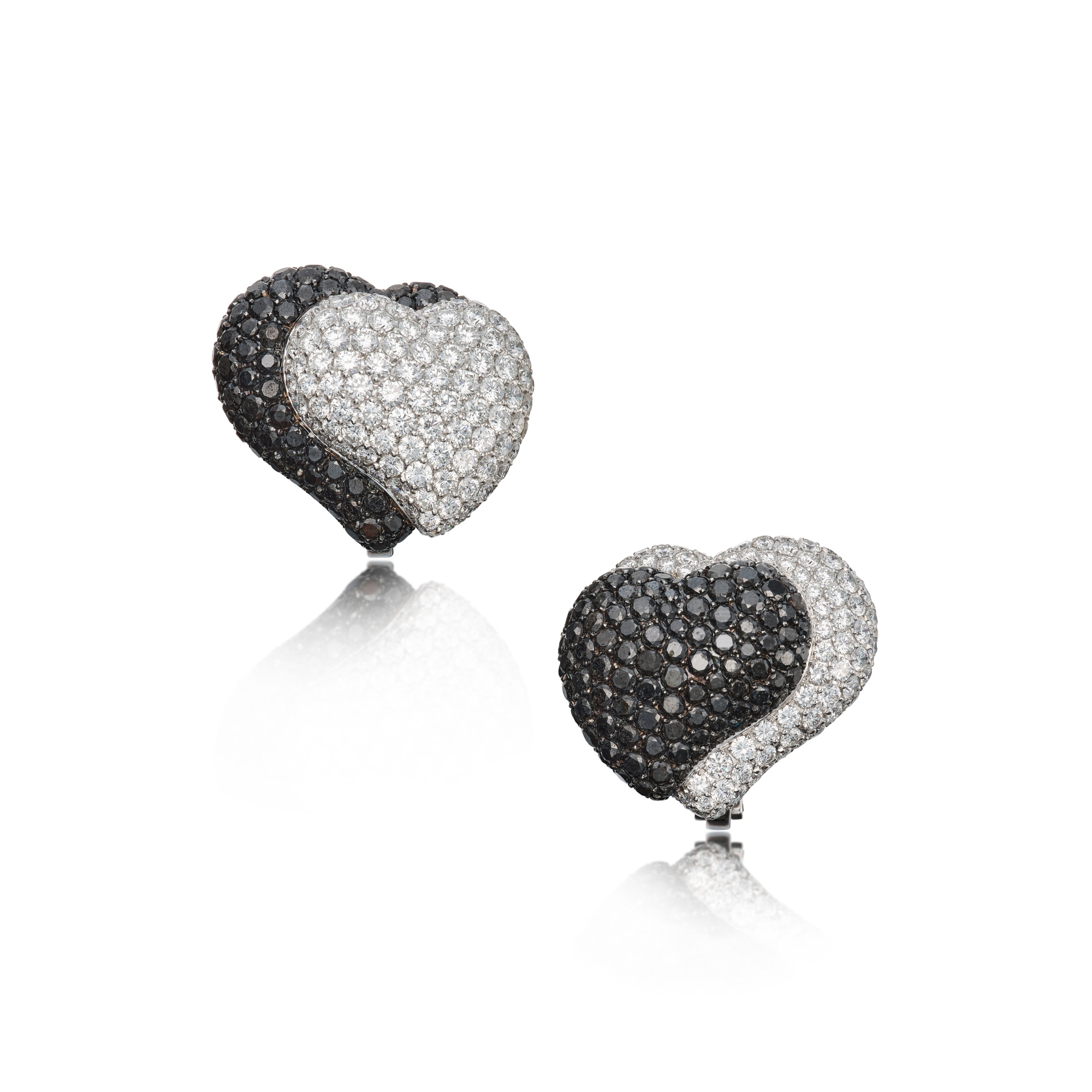 A Pair of Colored Diamond and Diamond Earclips | Exceptional Jewels ...