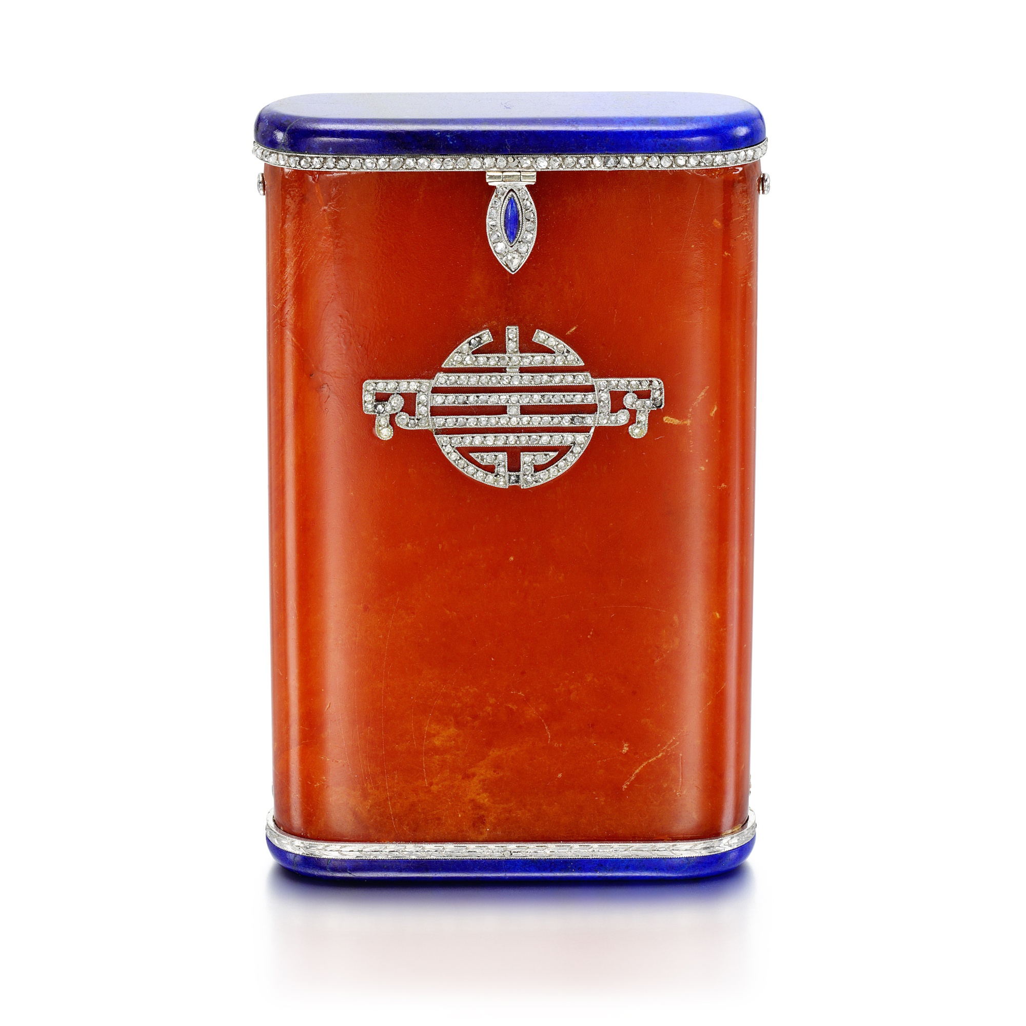 A jewelled amber and lapis lazuli Art Deco case, Lacloche Frères, Paris, circa 1925 | Fabergé ...