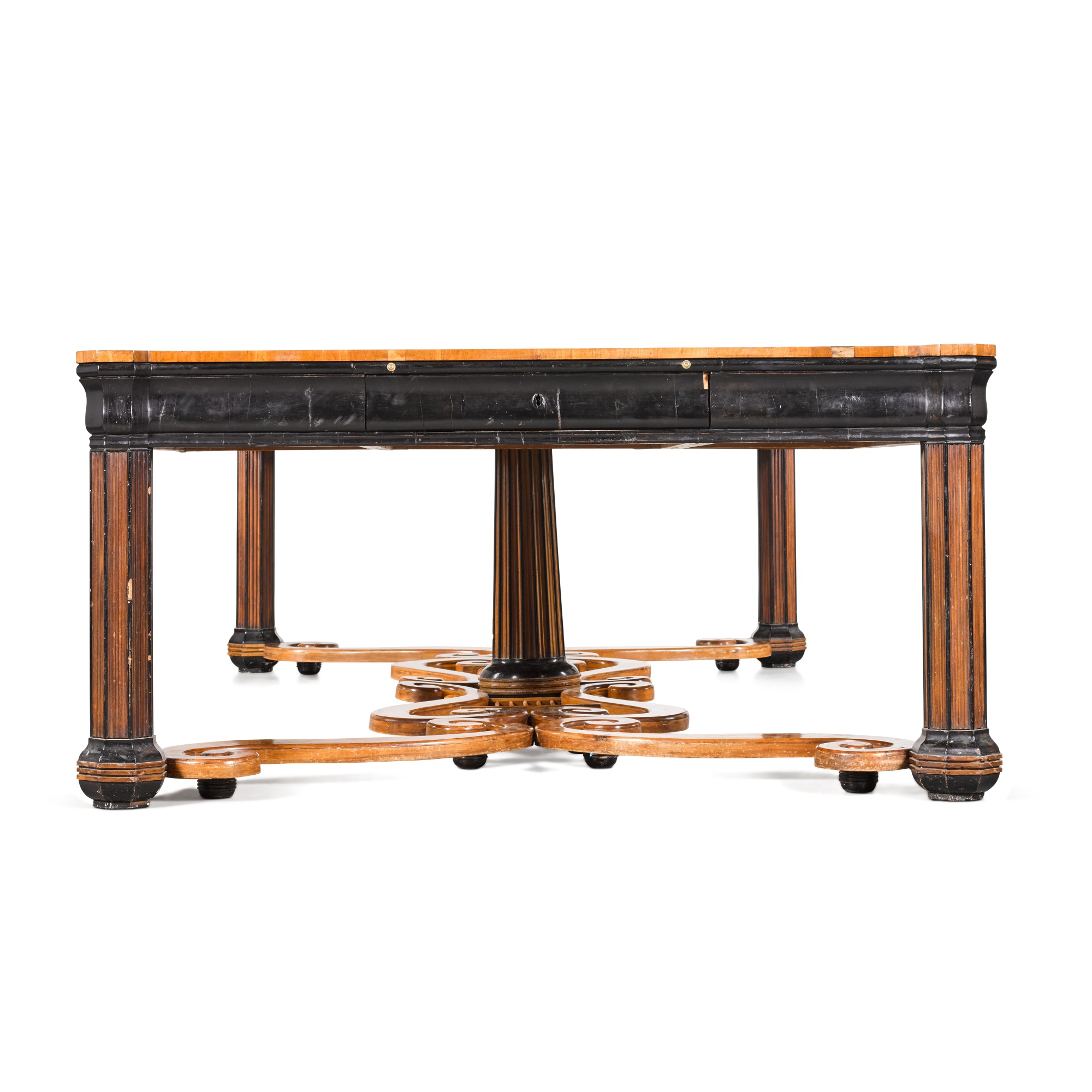 An Italian olivewood, cedarwood, lacewood, hardwood and ebonised wood ...