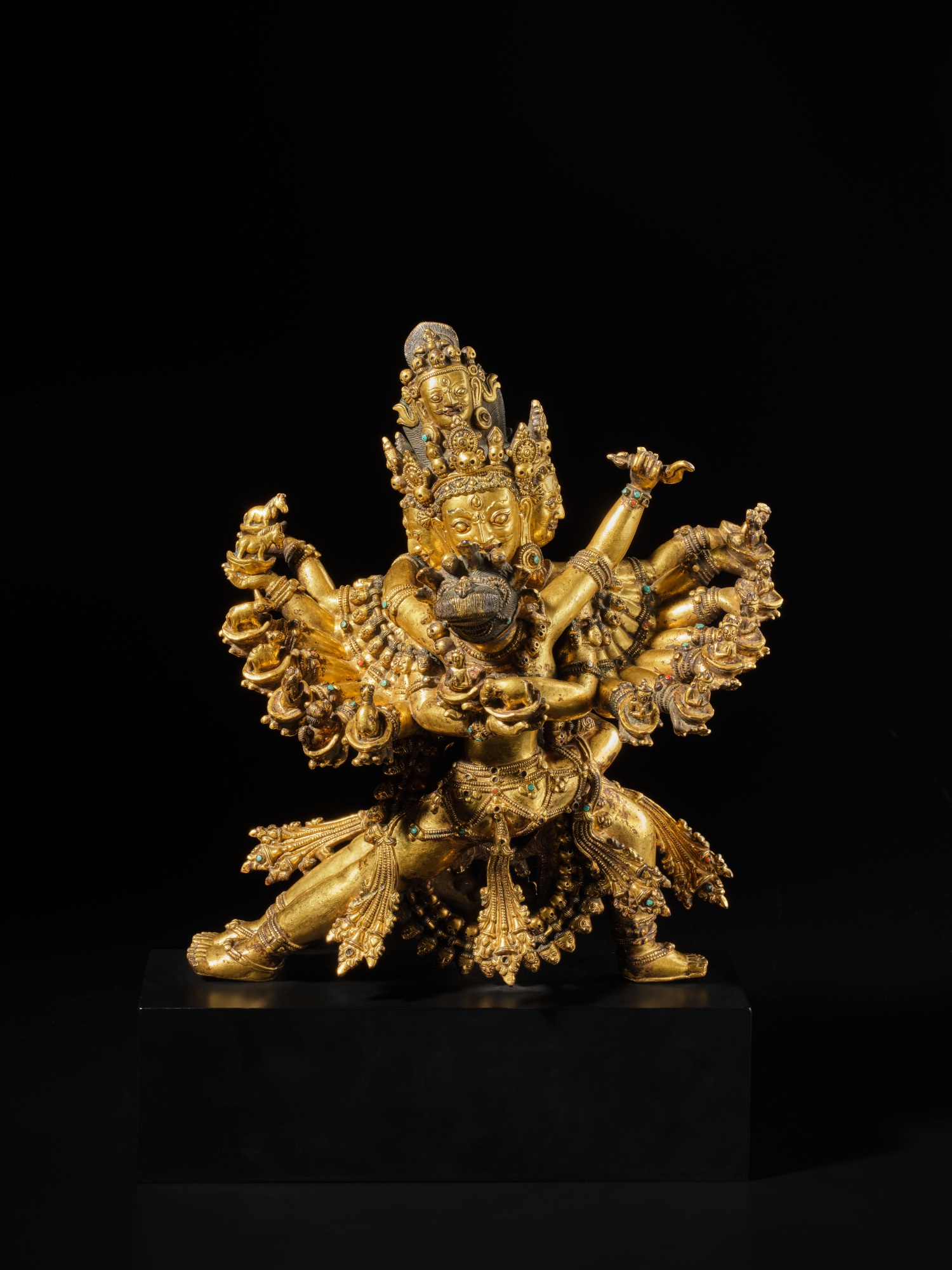 A large gilt-copper alloy figure of Hevajra, Yuan dynasty | Dharma and ...