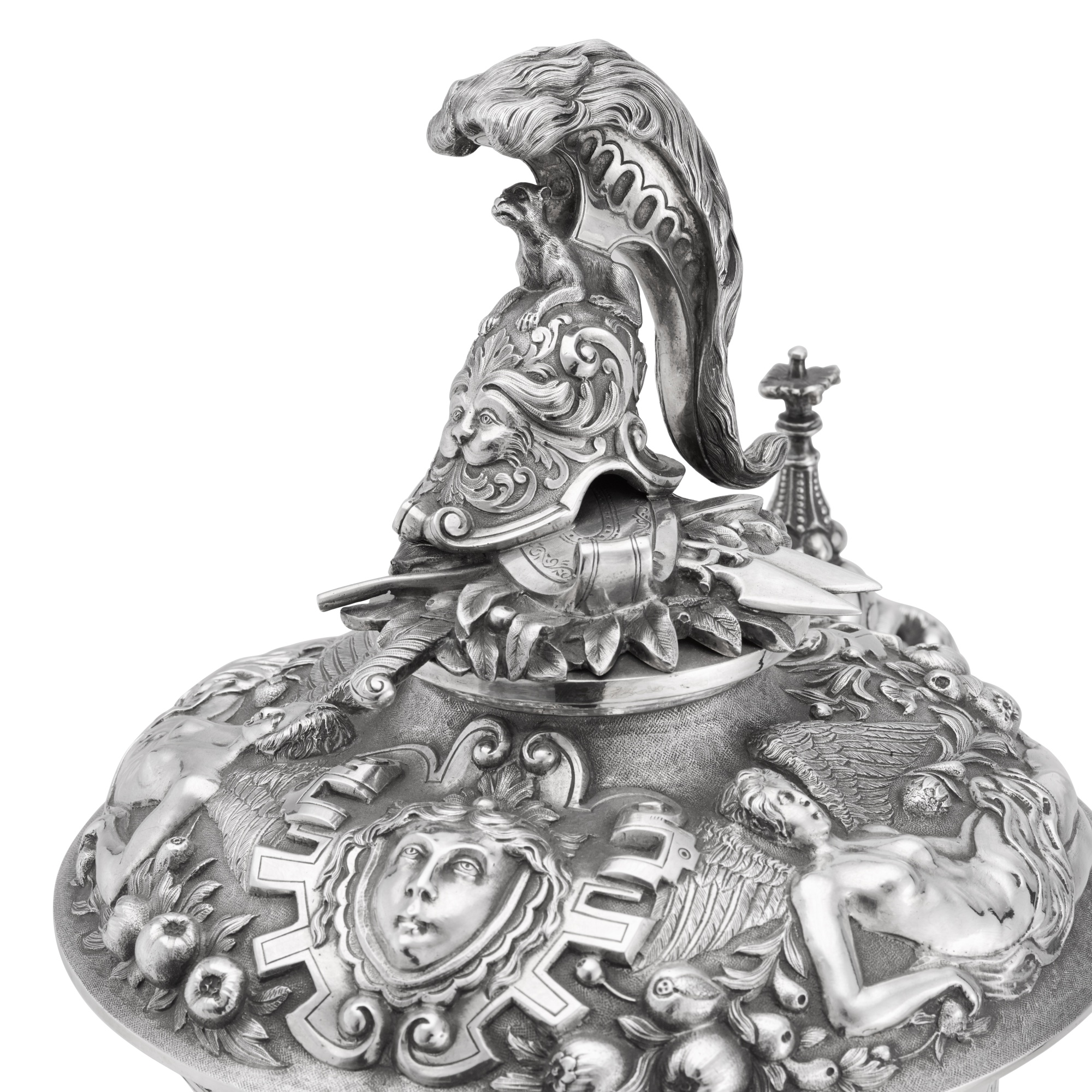 A monumental Victorian silver electrotype tankard, Frederick Elkington ...