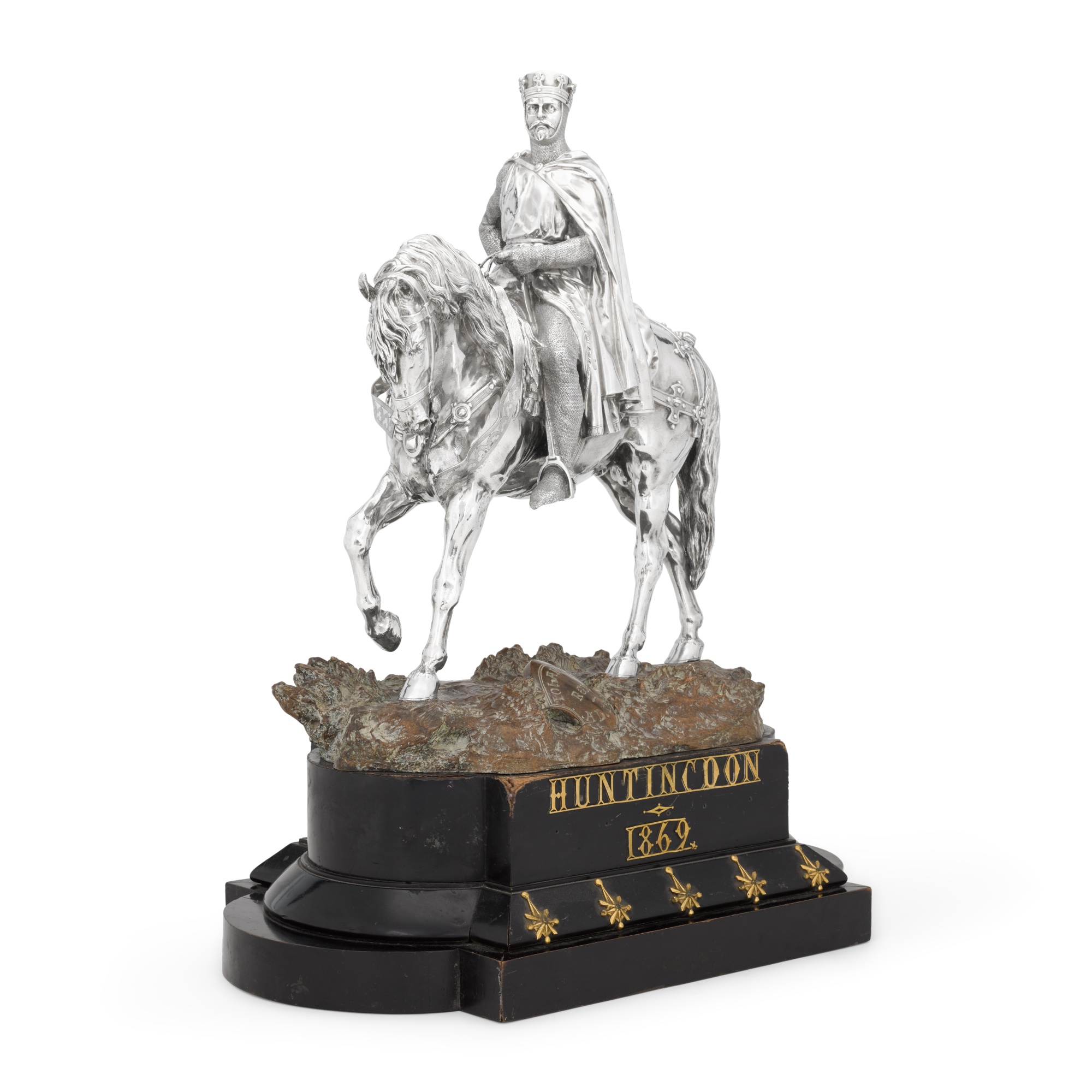The Huntingdon Cup, 1869. A large Victorian equestrian silver racing ...