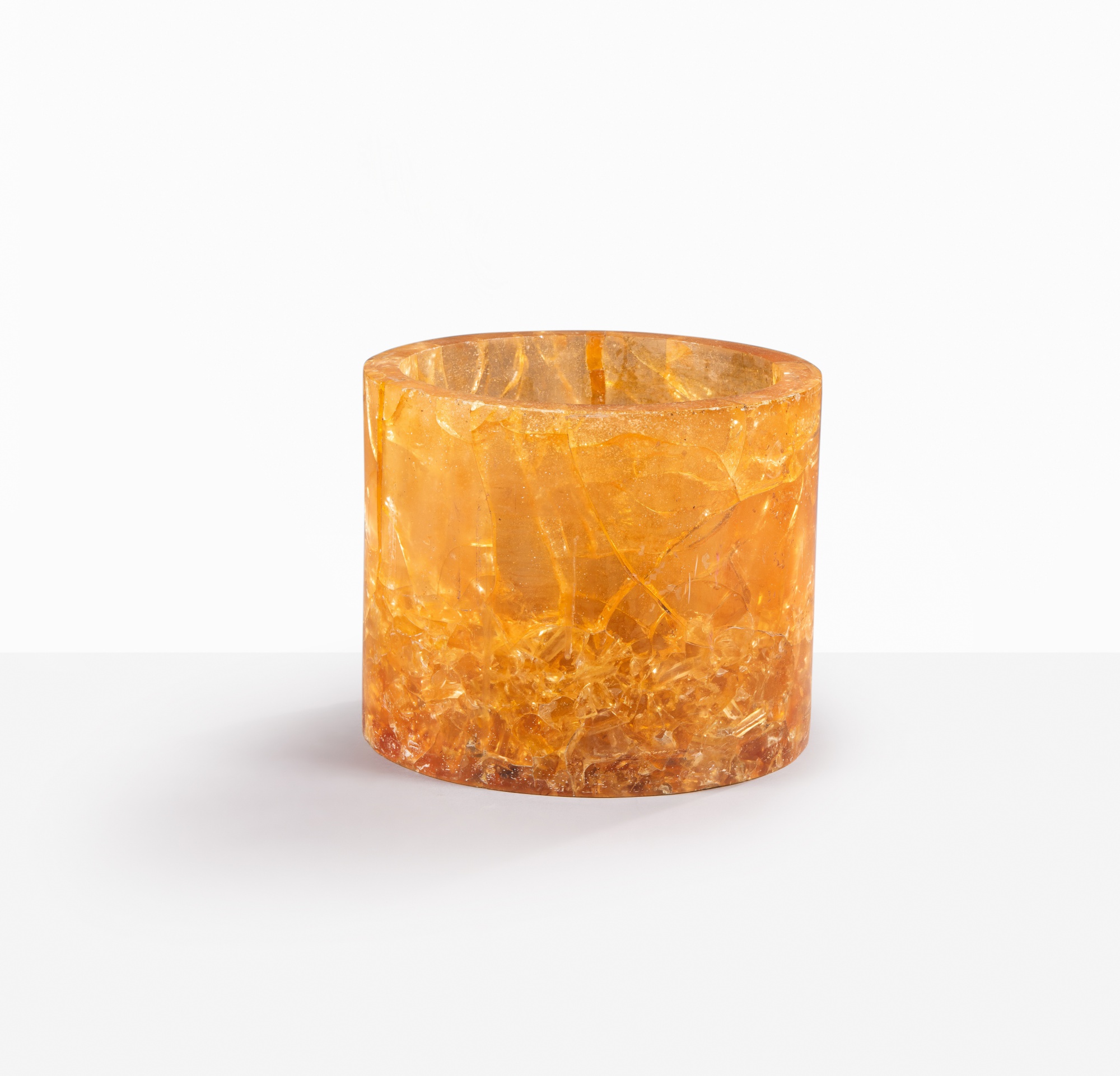 A large French amber-coloured perspex vase, circa 1975 | Vase en ...