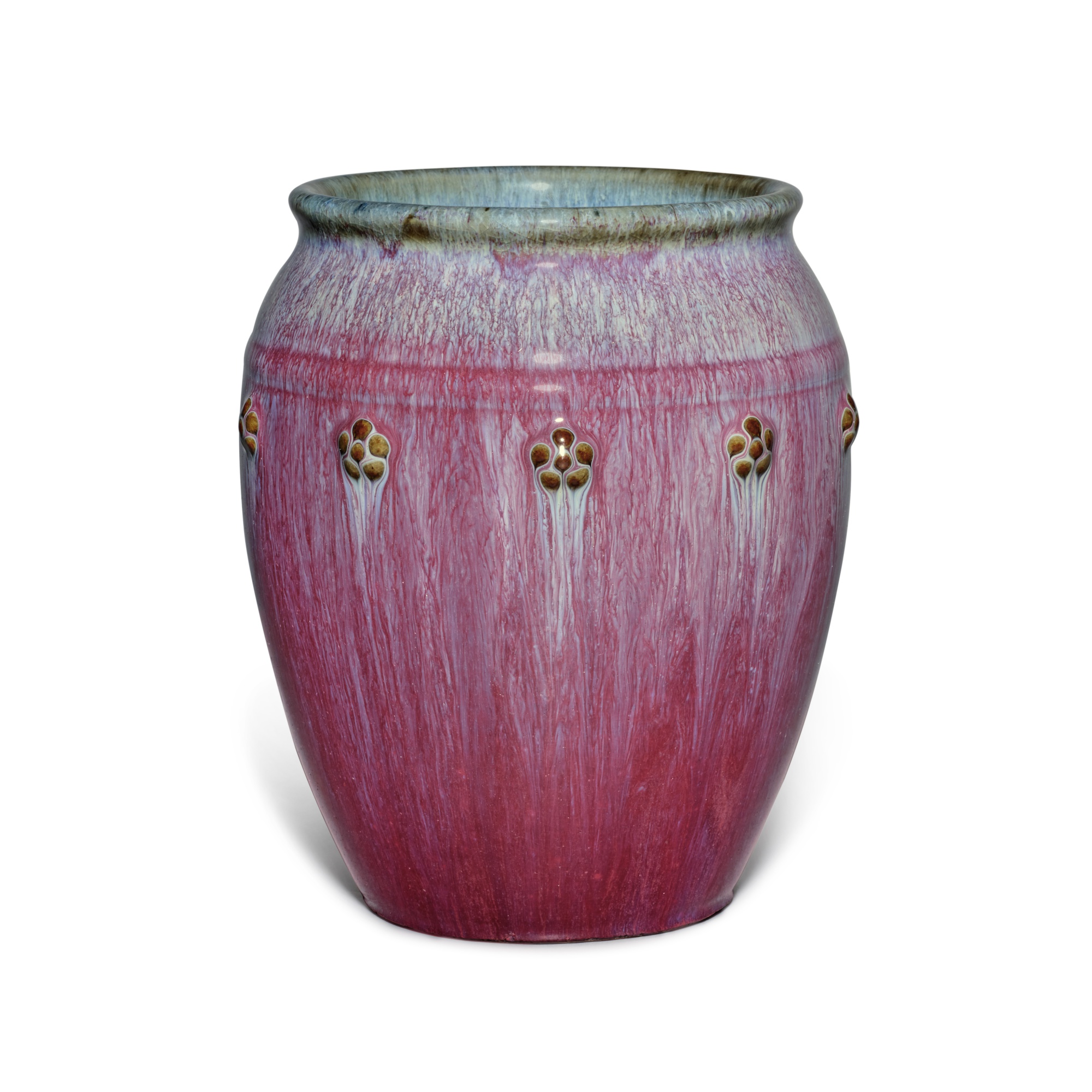 A fine and extremely rare flambé-glazed Jun-type jar, Seal mark and ...