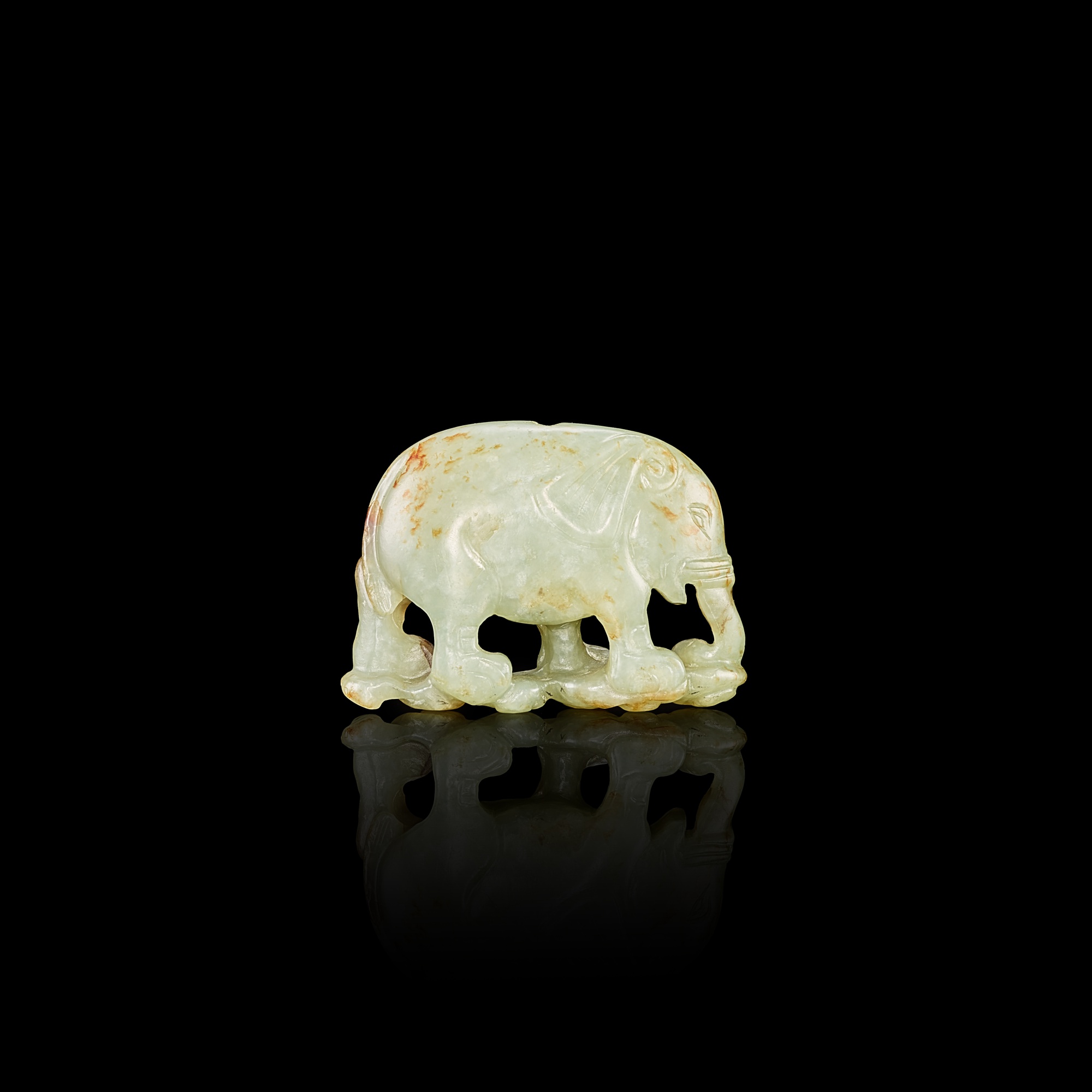 A celadon jade 'elephant' pendant, Ming dynasty 明 青玉瑞象珮 | The Victor ...