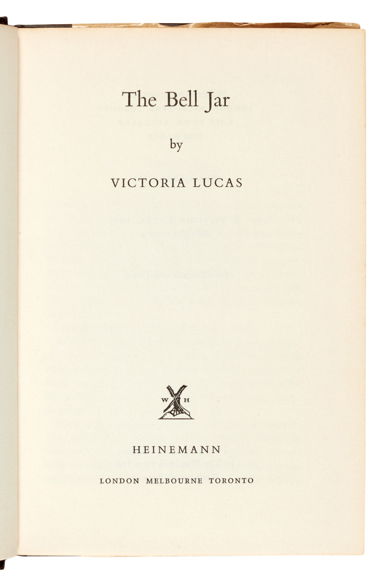 [Sylvia Plath] | The Bell Jar, 1963, first edition, dust-jacket, with ...